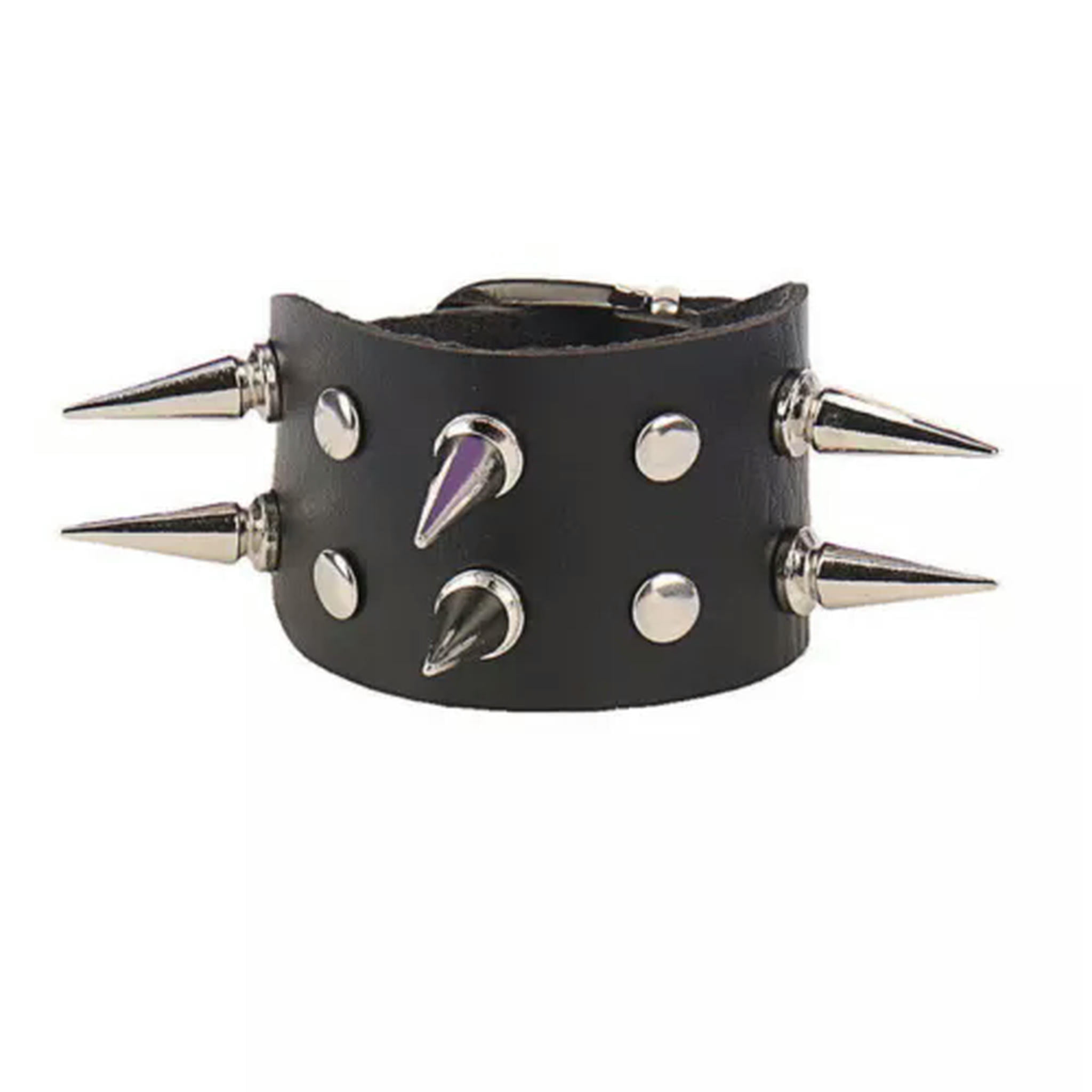GKNET Men Women Spike Studded Rivet Bracelet Punk Goth Biker Wide ...