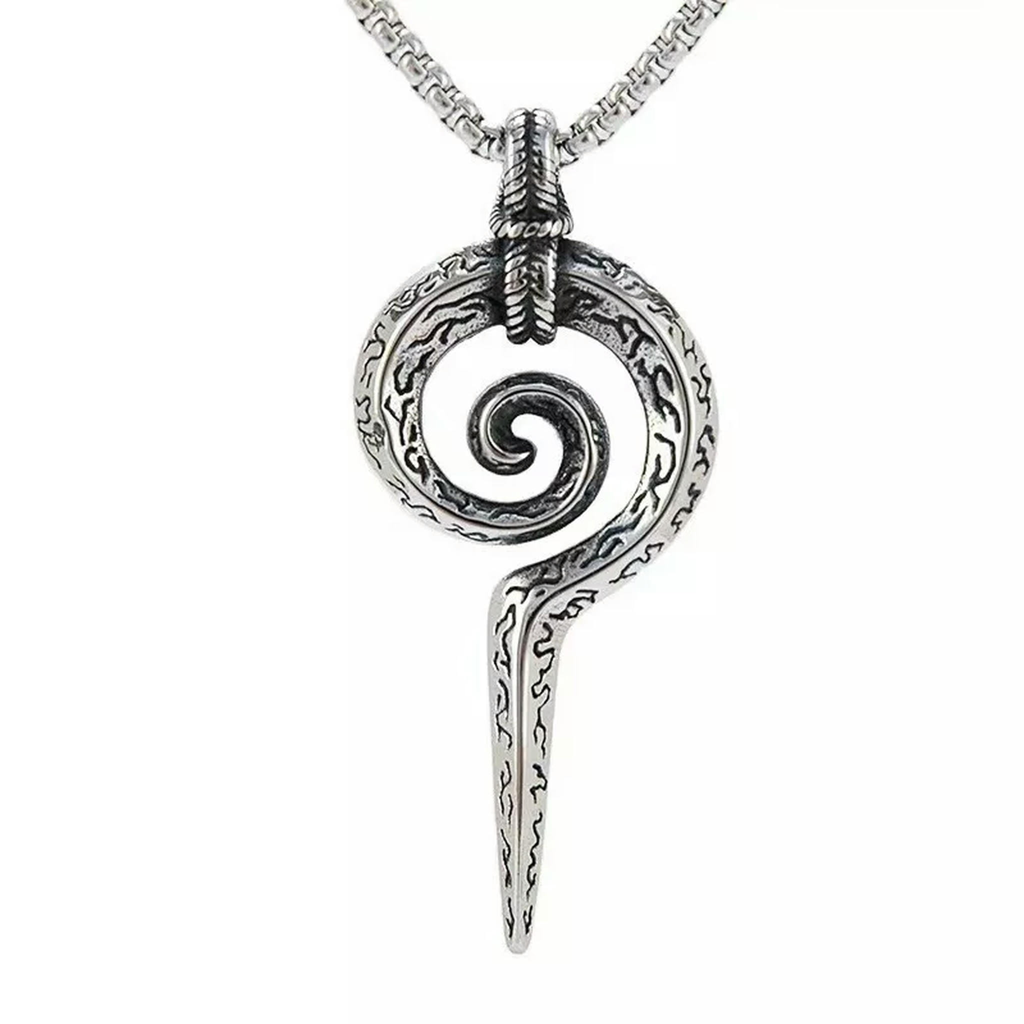 GKNET Men's Gothic Totem Snake Mayan Scepter Pendant Necklace Punk Rock ...