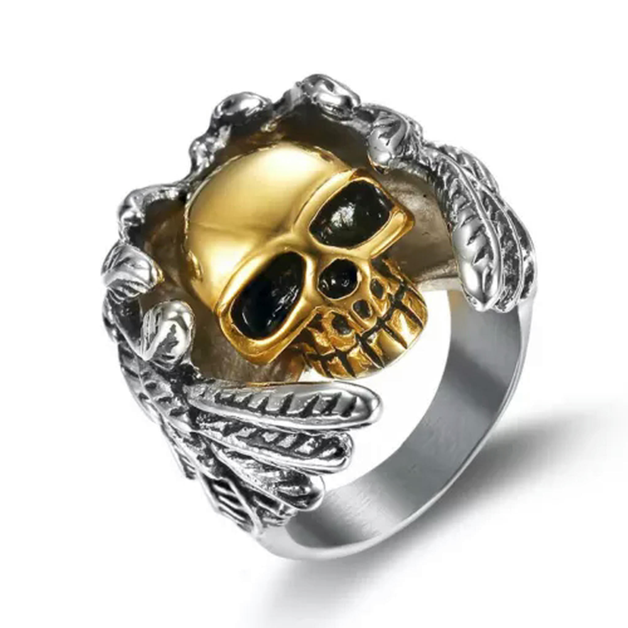 GKNET Men's Hip-hop Delicate Jewelry Domineering Vintage Skull Head ...
