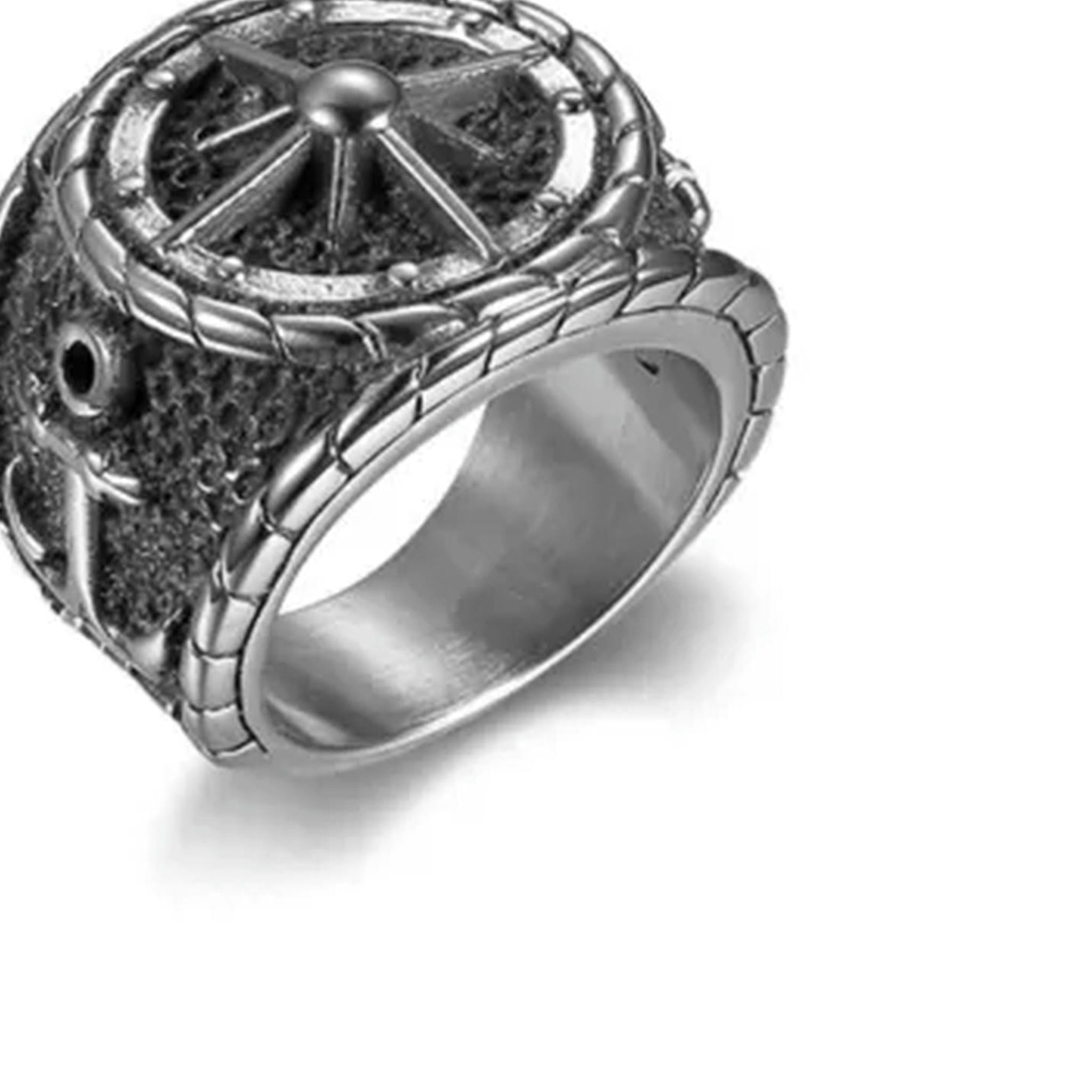 GKNET Mens Stainless Steel Nautical North Star Marine Compass Anchor ...
