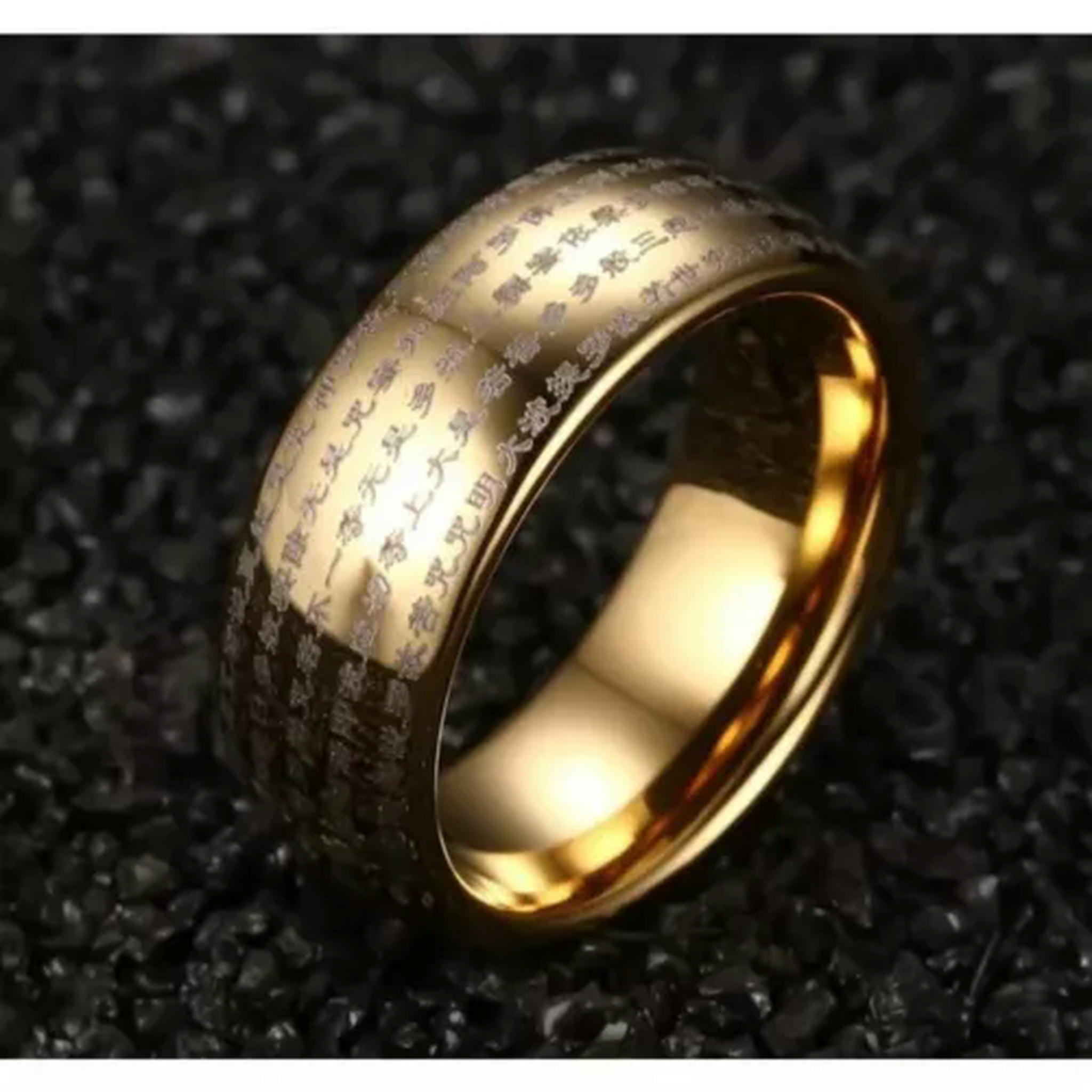 GKNET Minimalist Tungsten Steel Laser Buddhist Scripture Heart Path ...