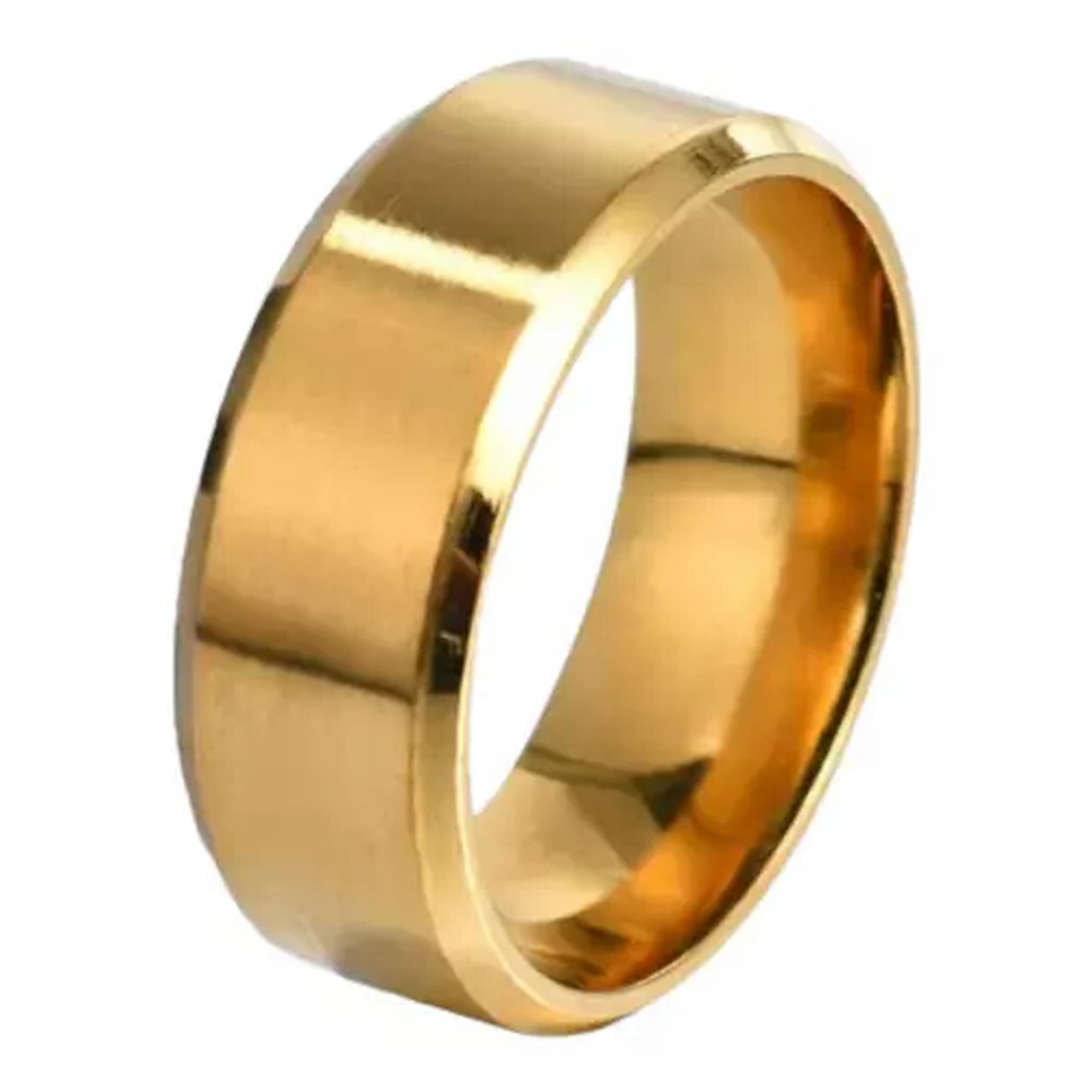 GKNET Multicolor Stainless Steel Wedding Rings Size 6-13 Unisex Gift ...