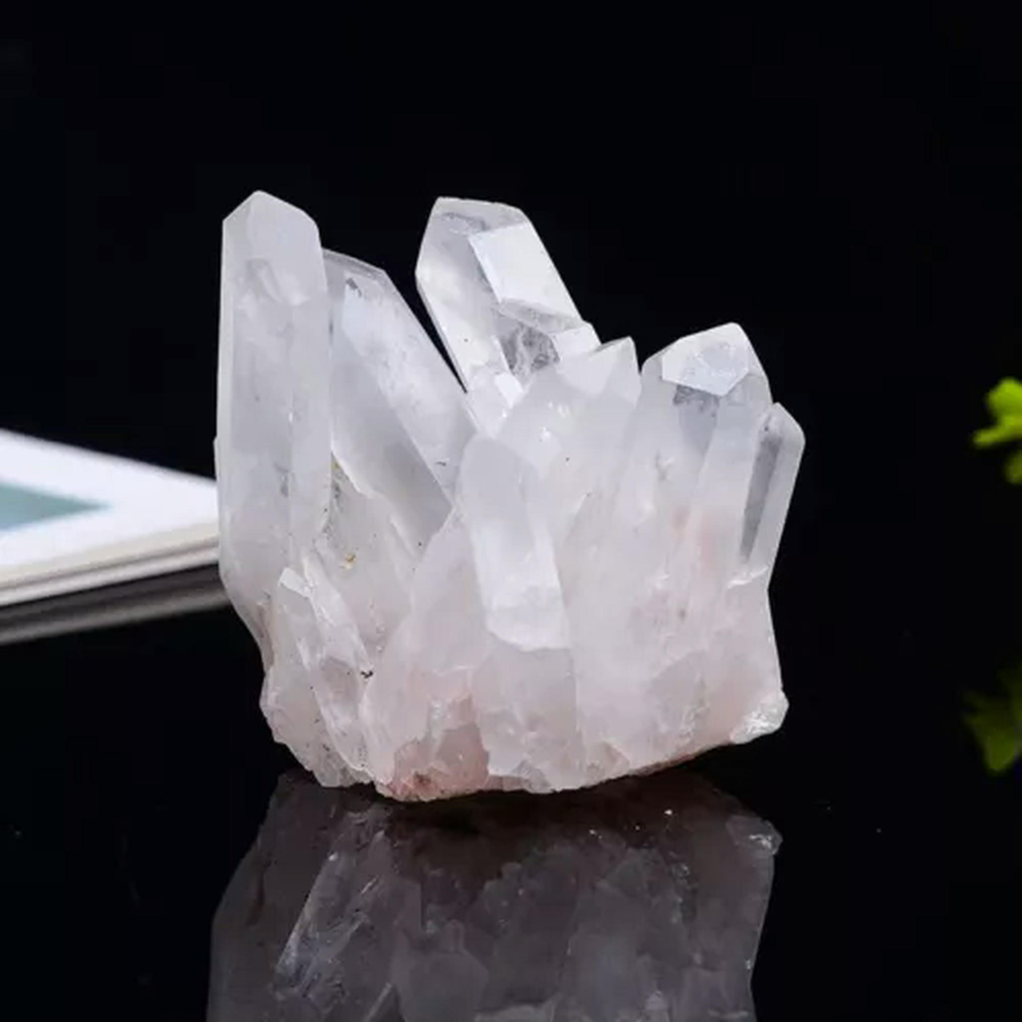 GKNET Natural Clear Quartz Crystal Point Stone Cluster Healing Rough ...