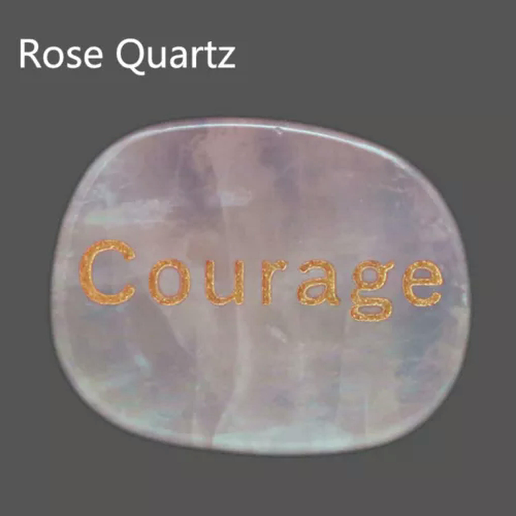 GKNET Natural Pocket Stone Engraved "Courage" Lettering Inspirational ...