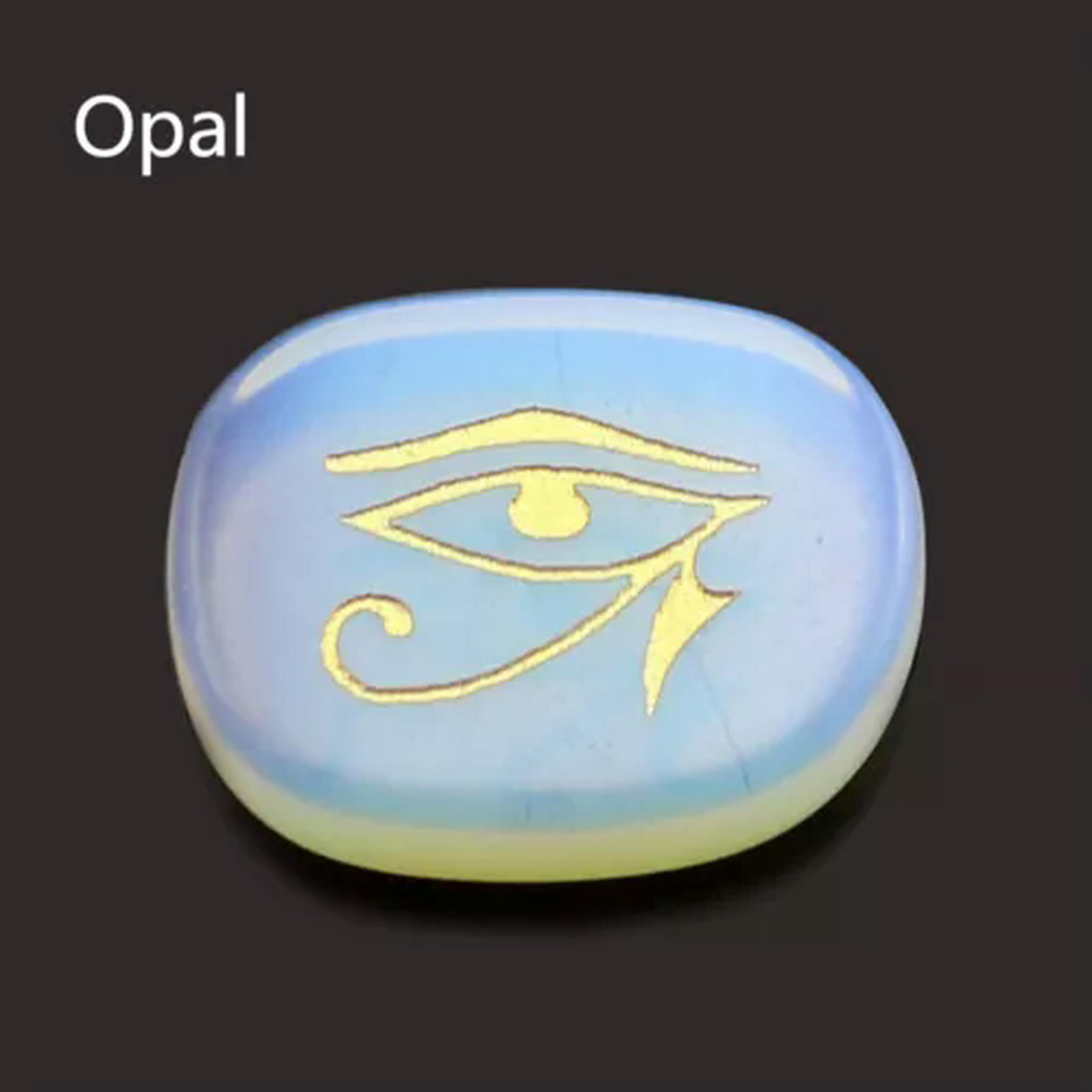 GKNET Natural Pocket Stone Engraved "Eye of Horus" Inspirational ...
