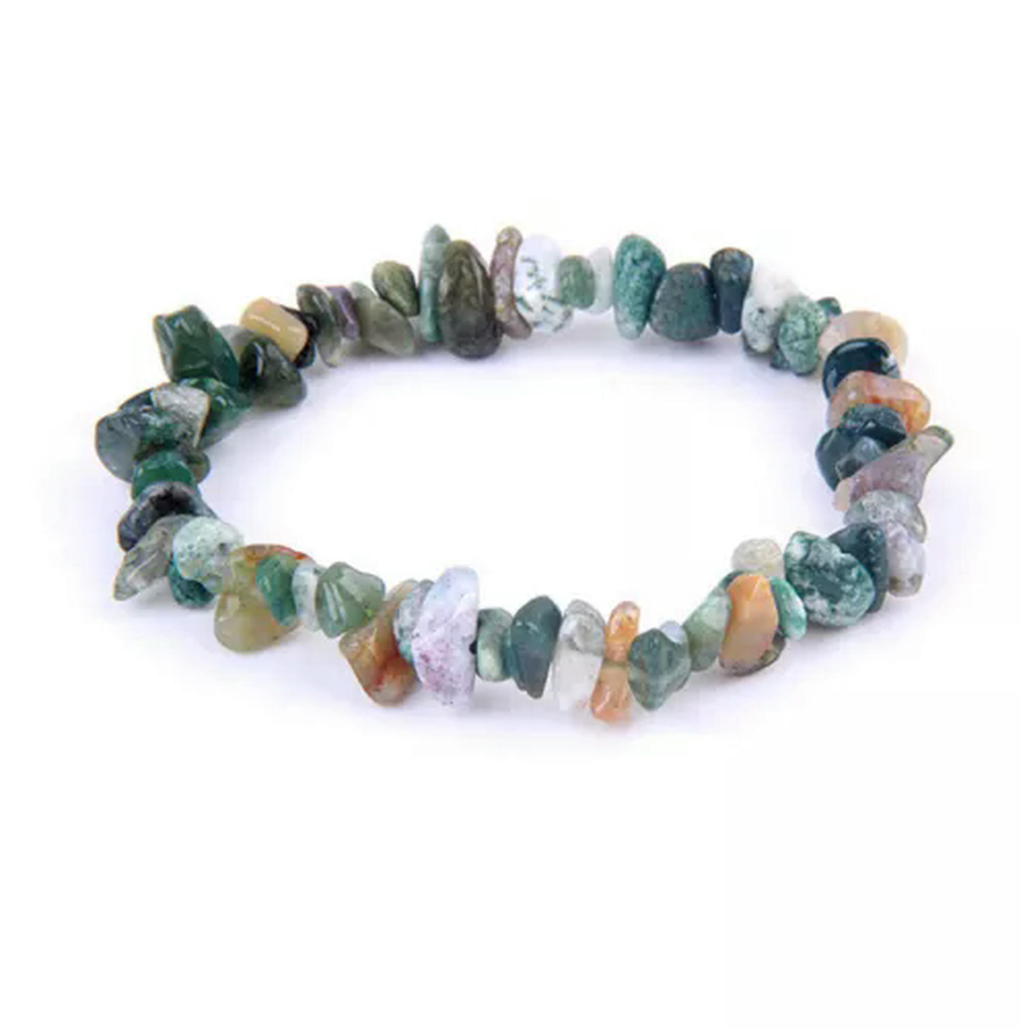 GKNET Natural Quartz Crystal Gravel Stretchy Bracelet Hand Strings ...