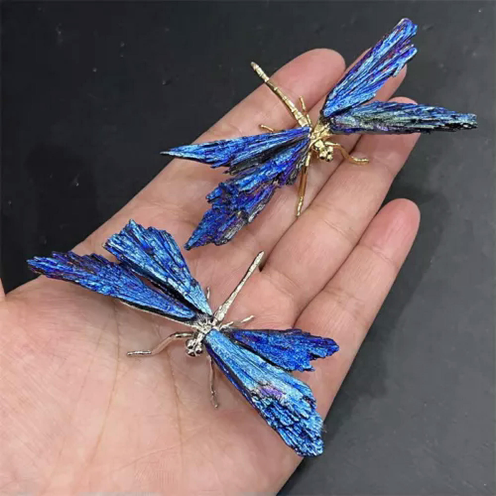 GKNET Natural Quartz Dragonfly skull Quartz Crystal Hand DIY Skull ...