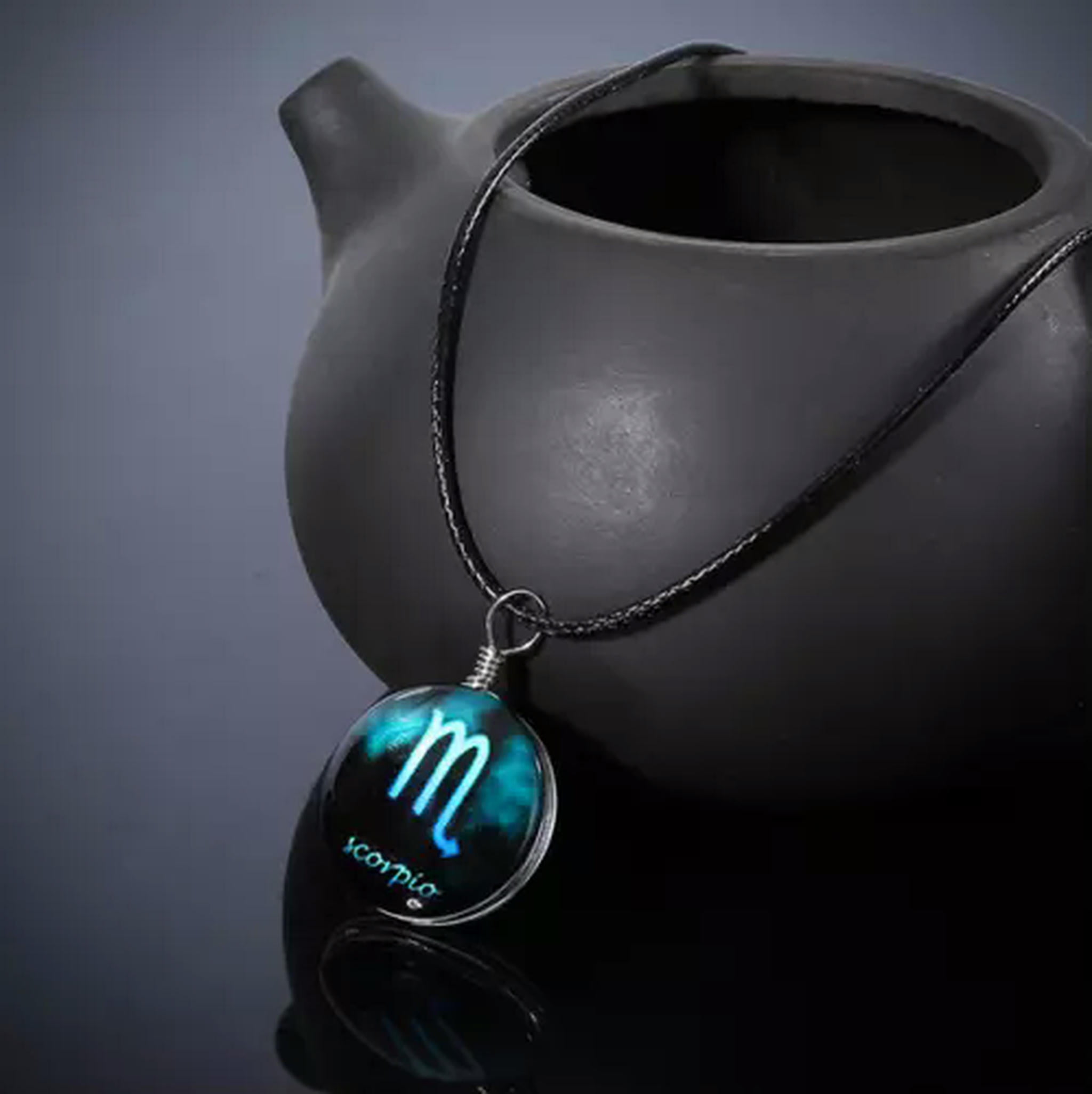 GKNET New Fashion Twelve Constellations Time Gem Necklace Clavicle ...