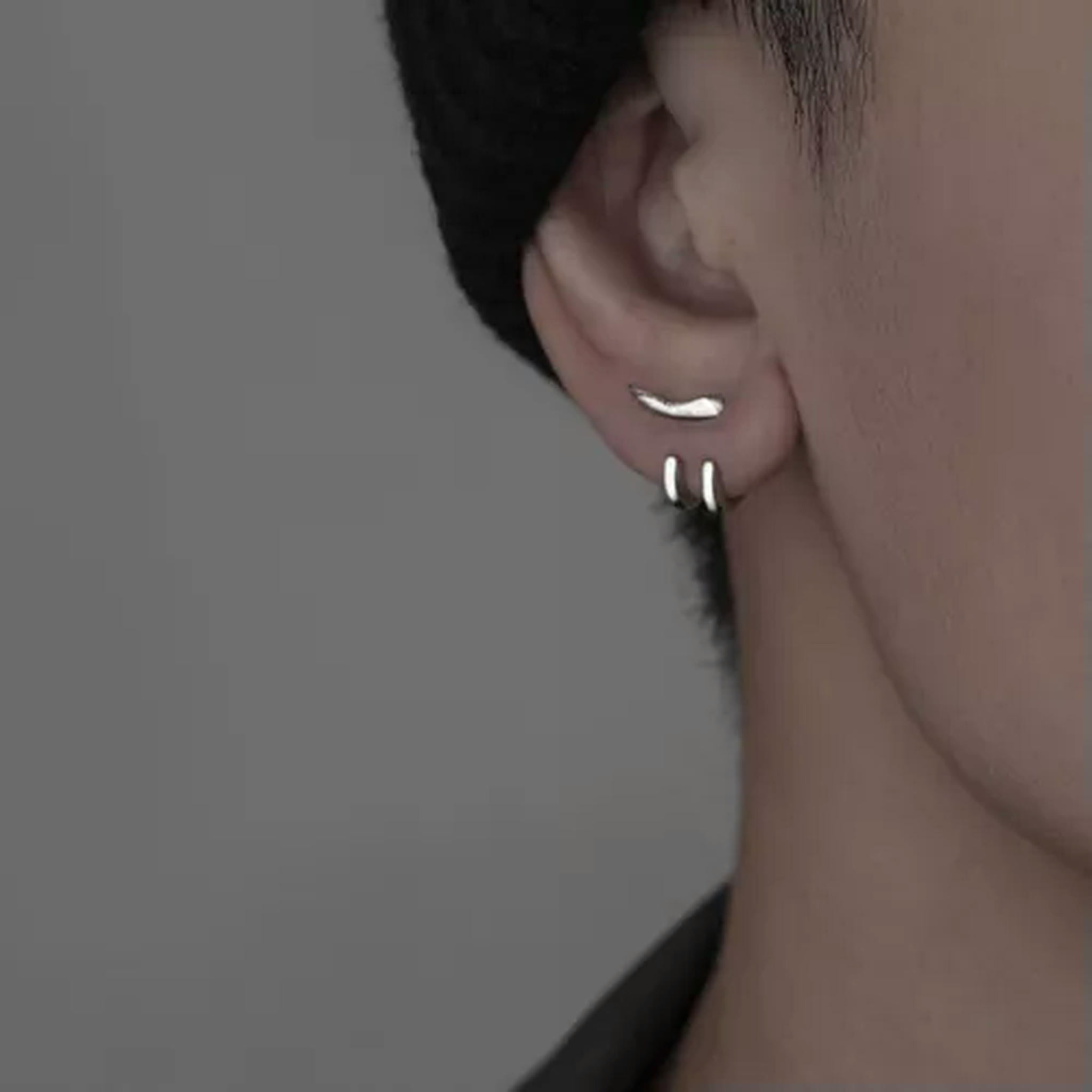 GKNET New Punk Earring For Men Detachable Dual Purpose Stud Earrings ...