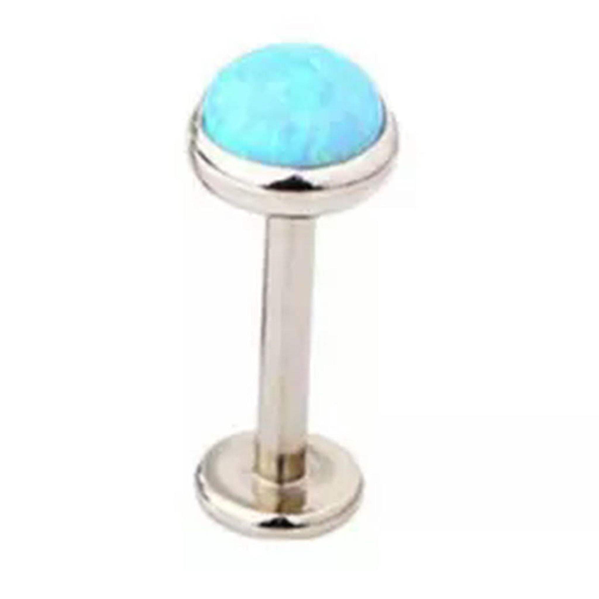 GKNET Opal Lip Bar Labret Ring Internally Threaded Ear Tragus Cartilage ...