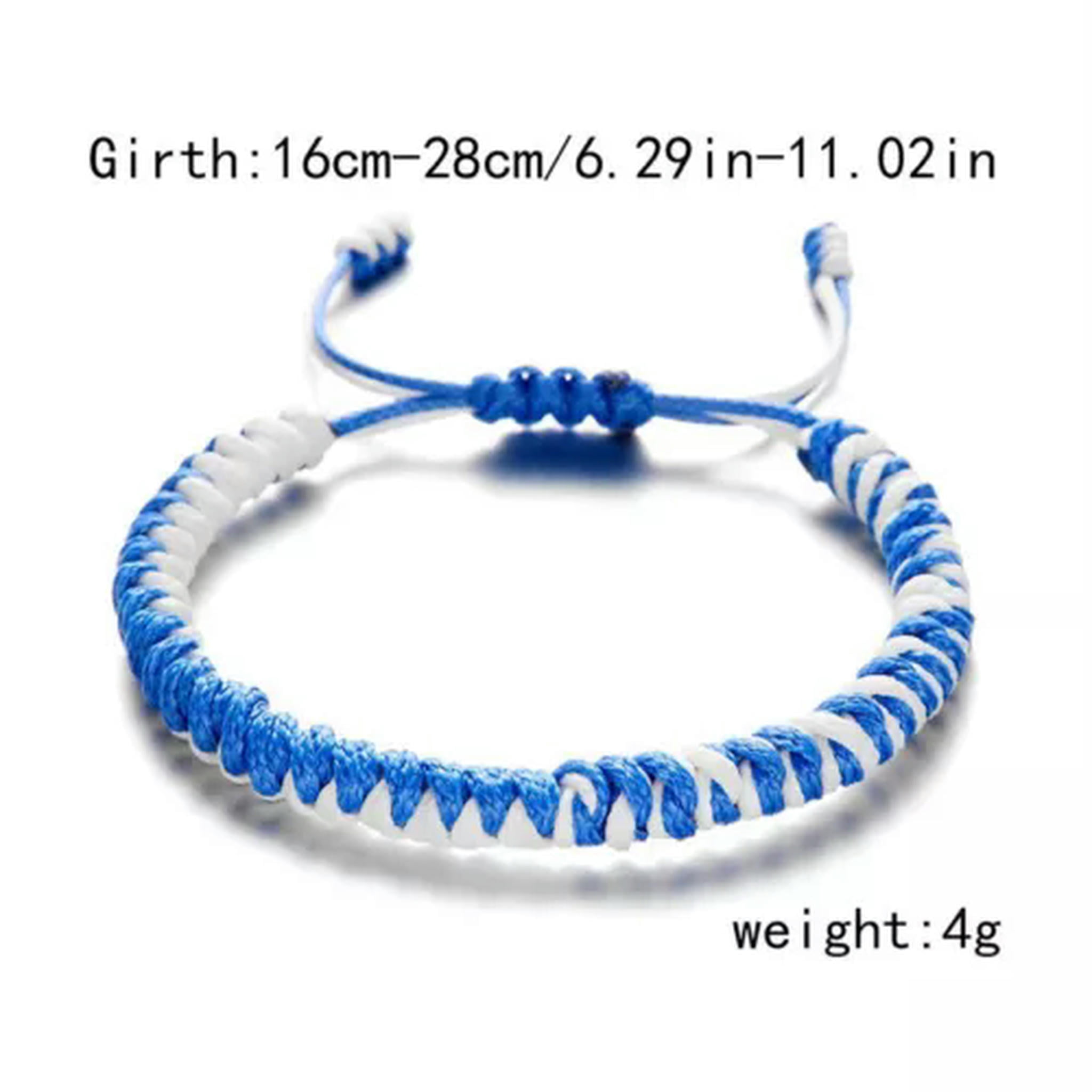 GKNET Palestine Israel Flag Bracelet Green Black Blue Rope Braid Bangle ...