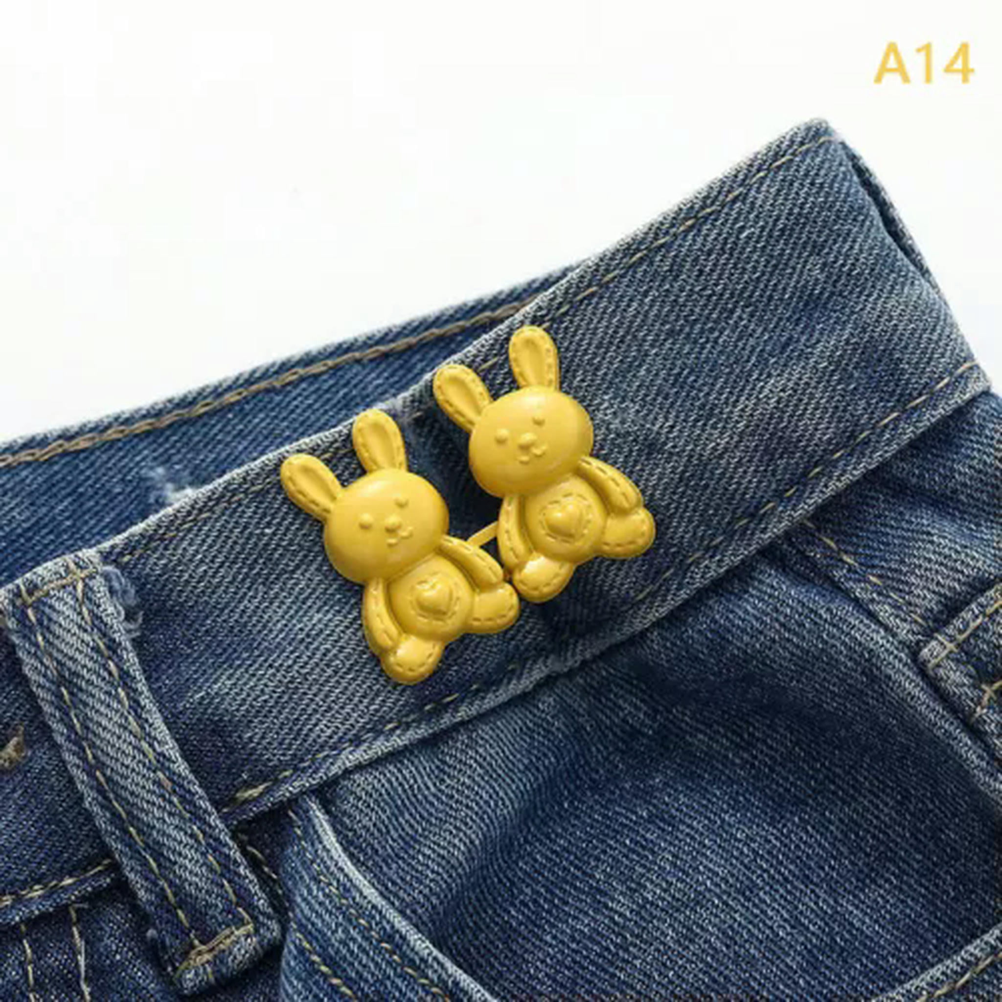 GKNET Rabbit Shaped Adjustable Jean Button Waist Buckle Extender ...