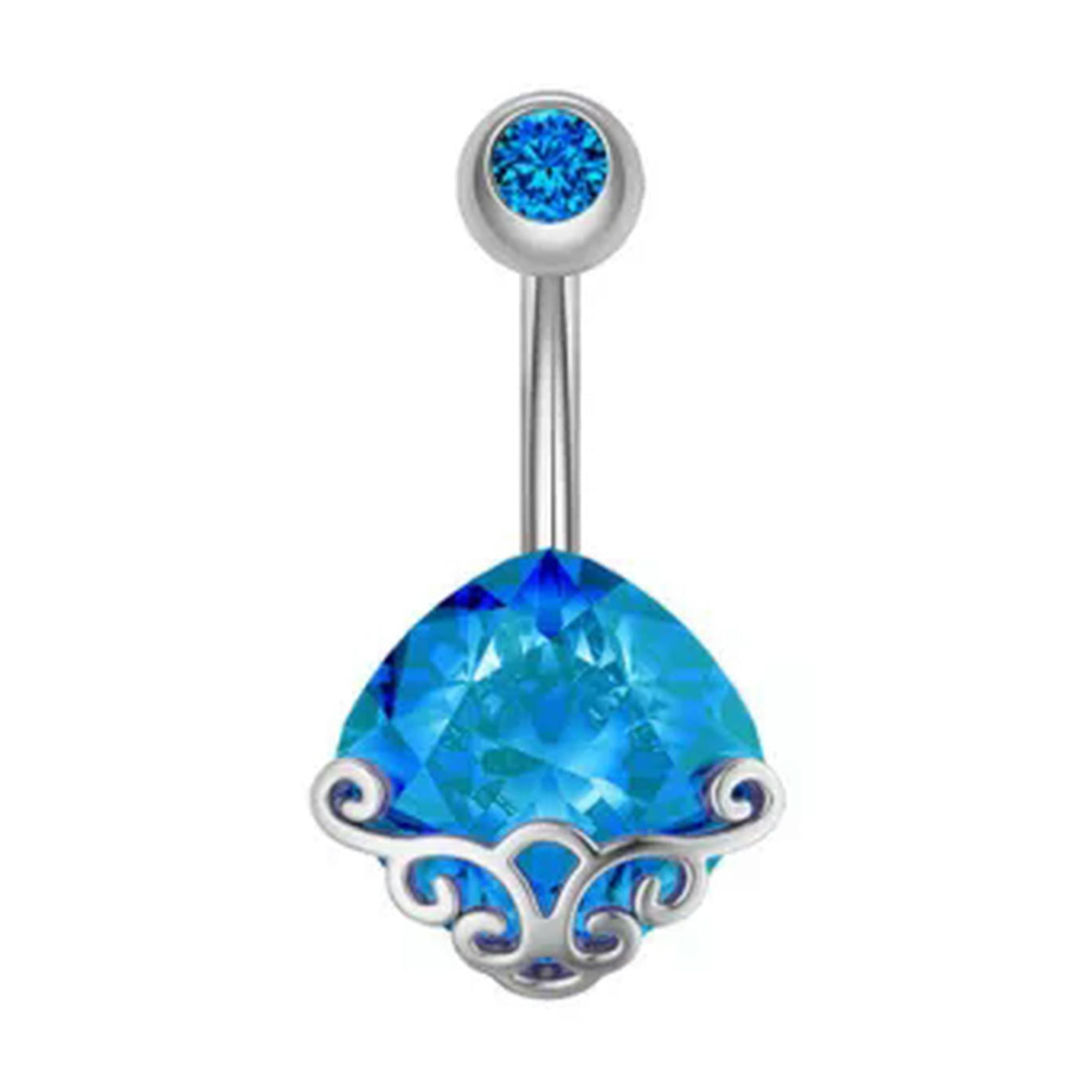 GKNET Round Heart Cat Navel Ring Stainless Steel Piercing Belly Button ...