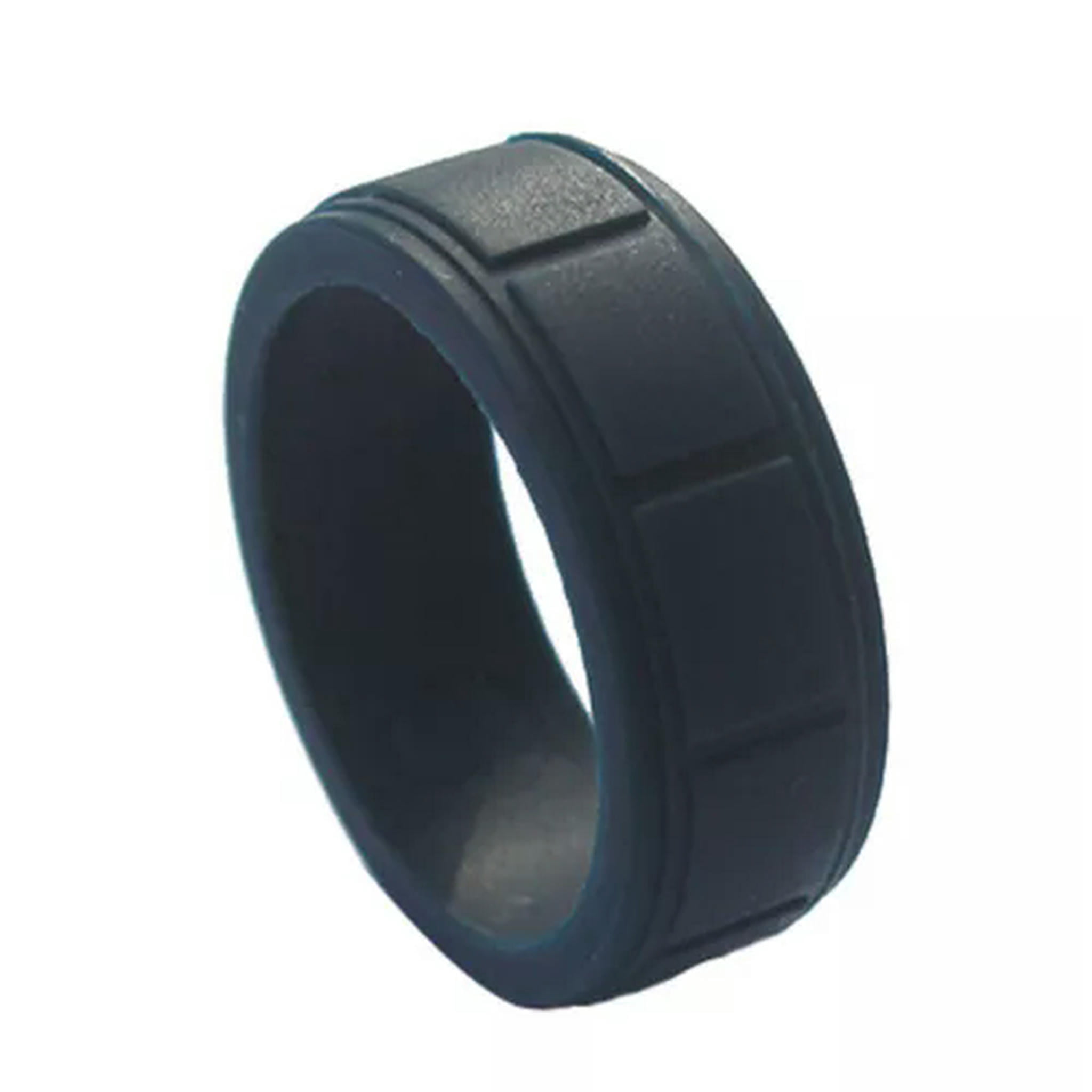 GKNET Silicone Wedding Engagement Ring Men Women Rubber Band Gym Sport ...