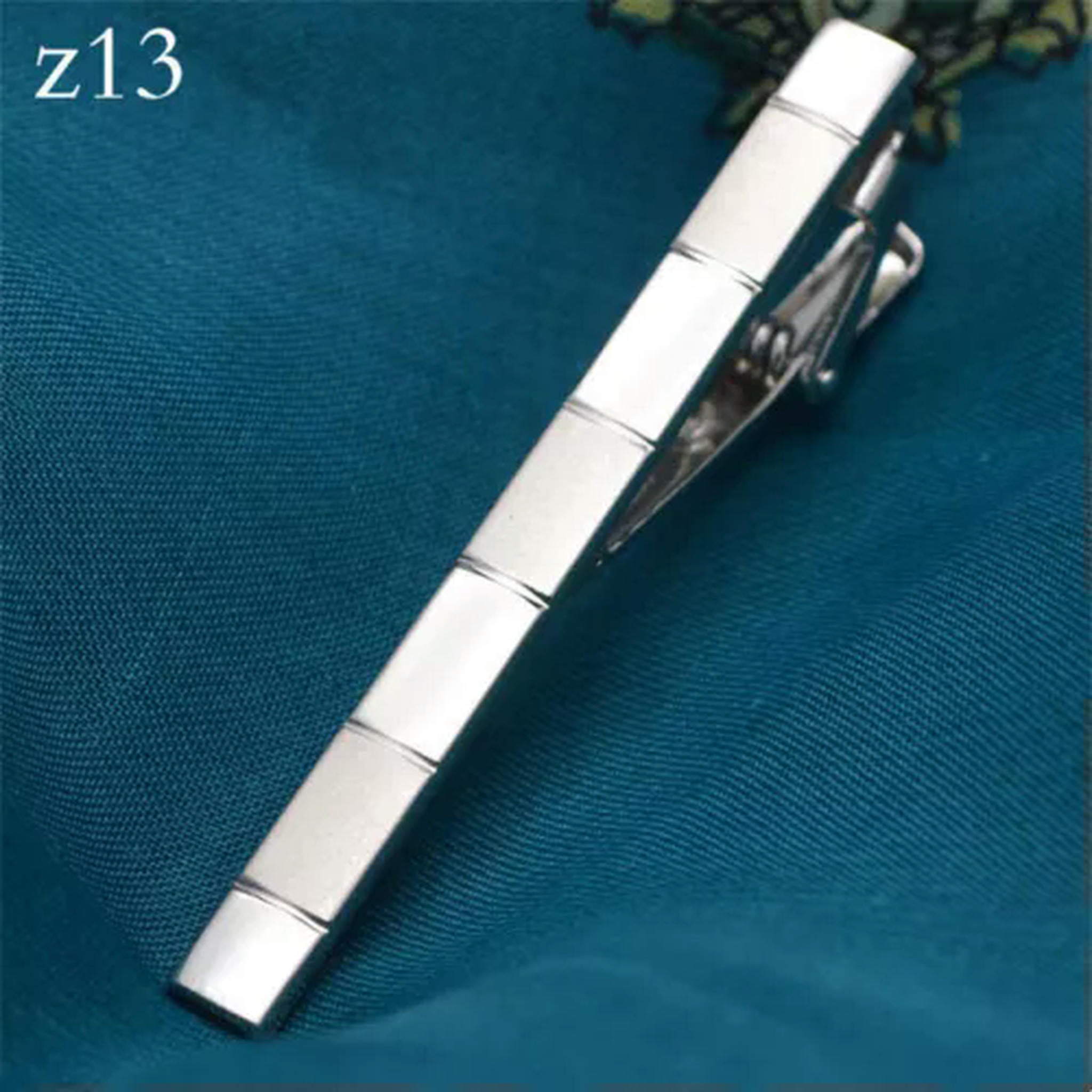 GKNET Silver Formal Metal Tie Clip Holder 60mm Stainless Steel Clasp ...