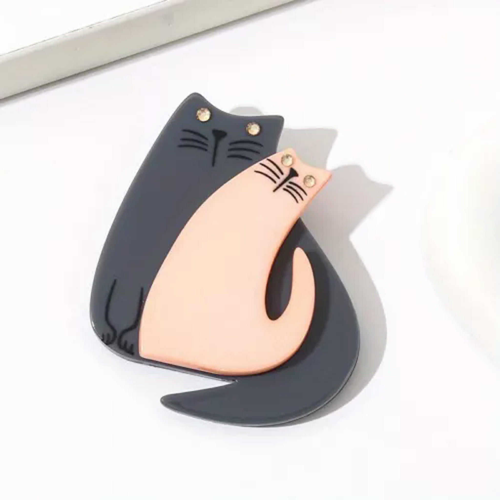 GKNET Simple Acrylic Cat Brooch Fashion Acetate Plates Women's Clothing ...