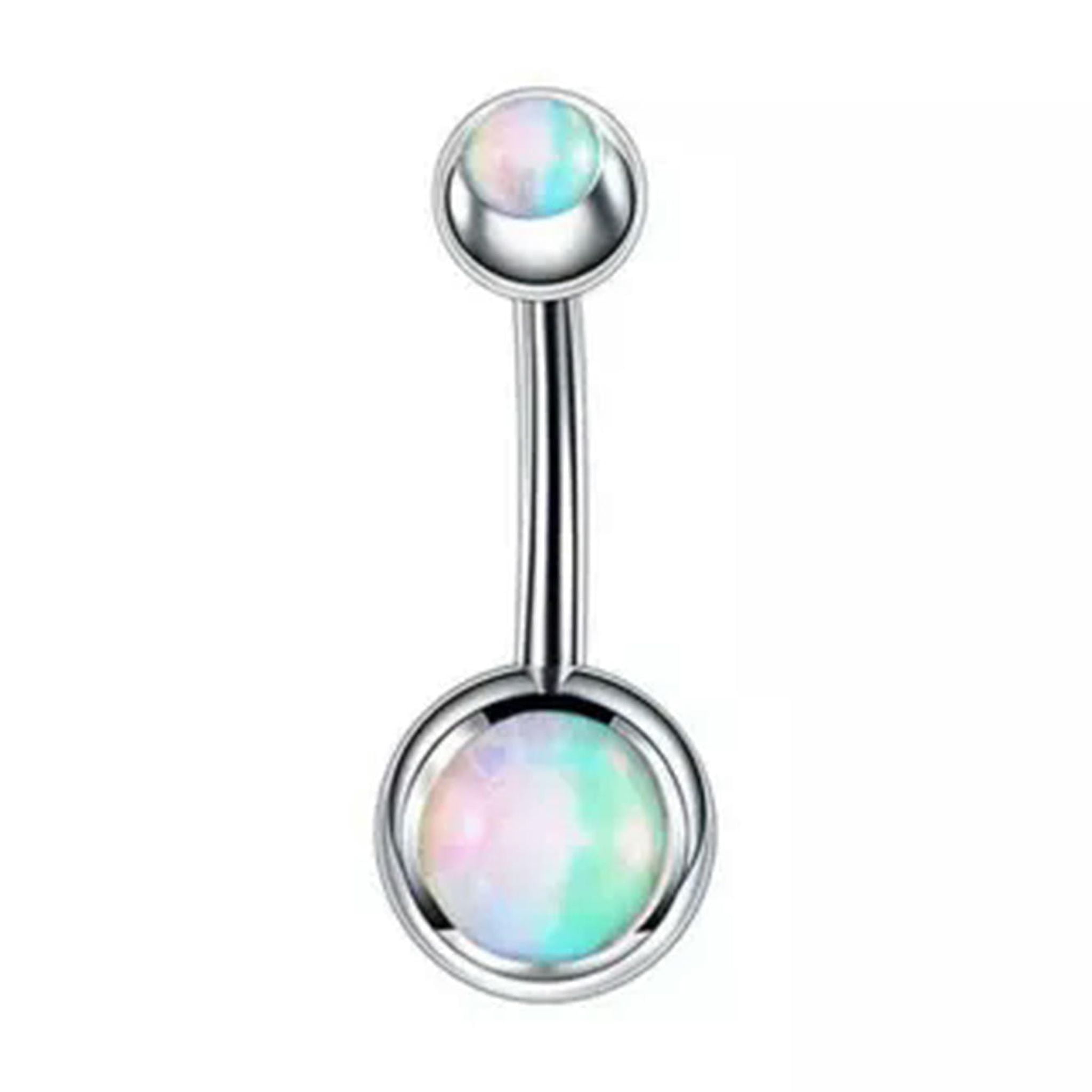GKNET Simple Stainless Steel Belly Button Ring Body Piercing Navel Ring ...