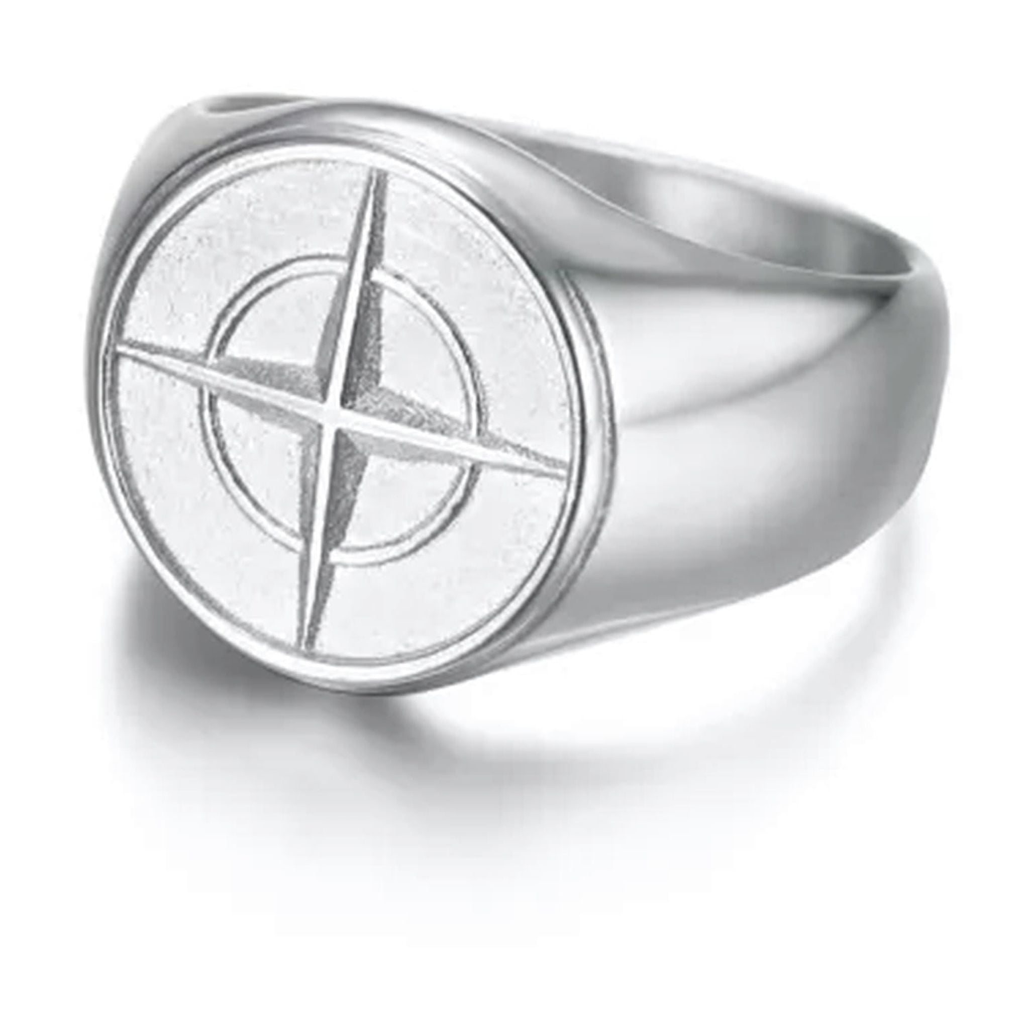 GKNET Stainless Steel Nautical North Star Marine Compass Sailor Signet ...