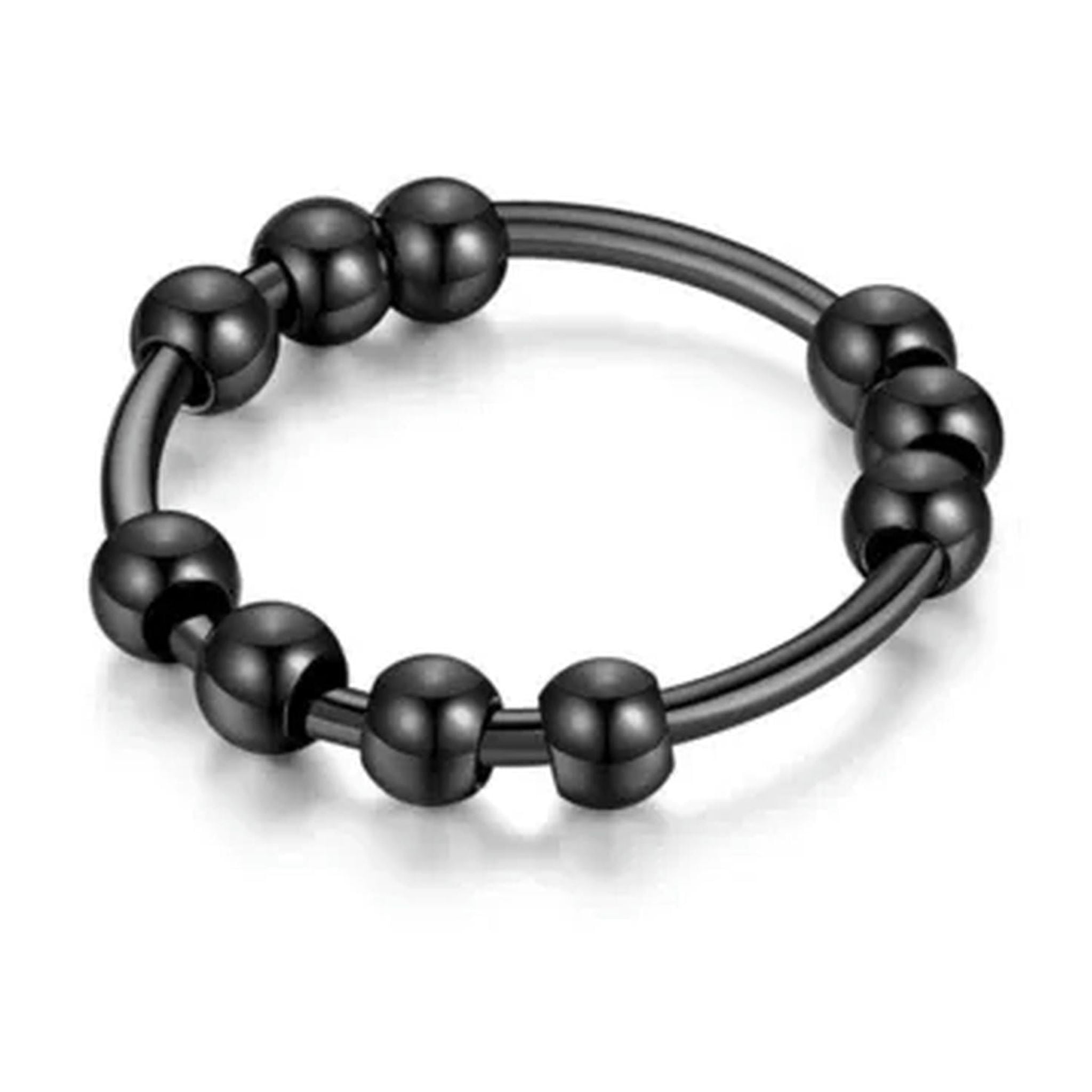GKNET Stainless Steel Rotating Rings Spinner Band Couple Rings Anti ...