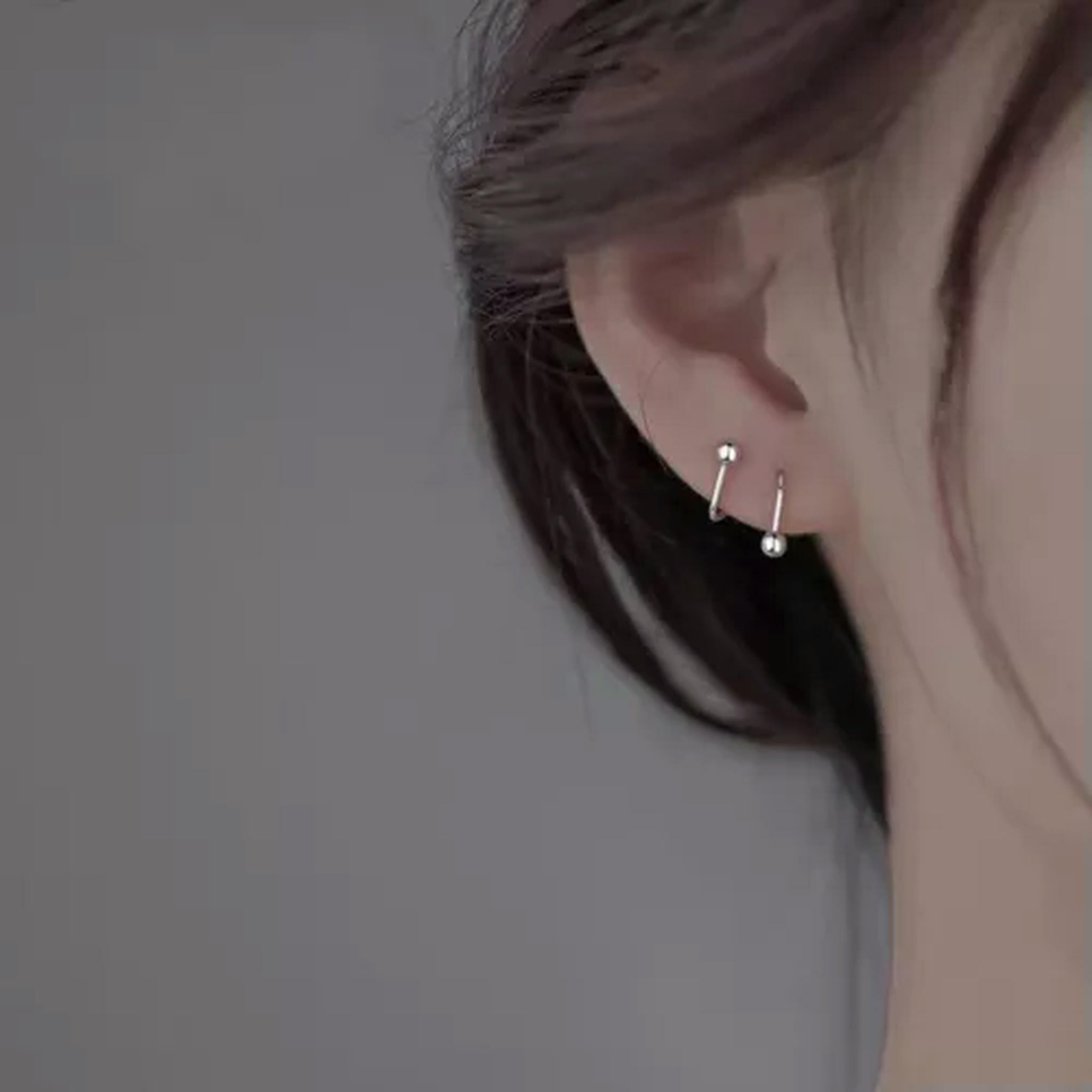 GKNET Stainless Steel Spiral Twisted Lip Ring Tongue Piercing Heart ...