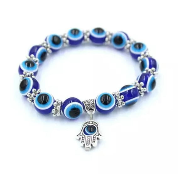 GKNET Turkish Greek BLUE Evil Eye Bead Protection Good Luck Bracelet ...