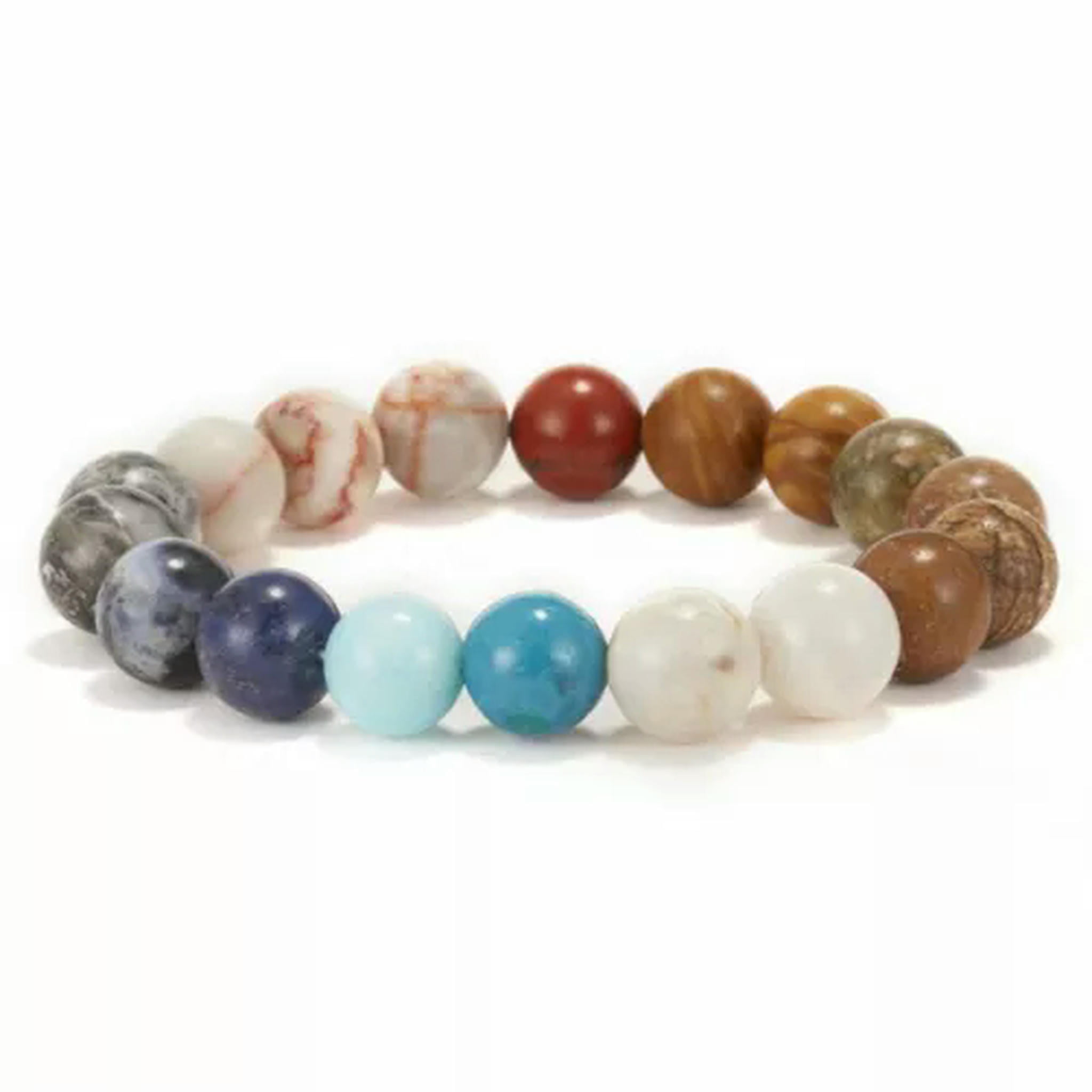 GKNET Universe Premium Space Planets Solar System Natural Stone Beads ...