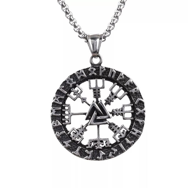 GKNET Viking Pirate Compass Irish Celtic Triquetra Trinity Knot Pendant ...