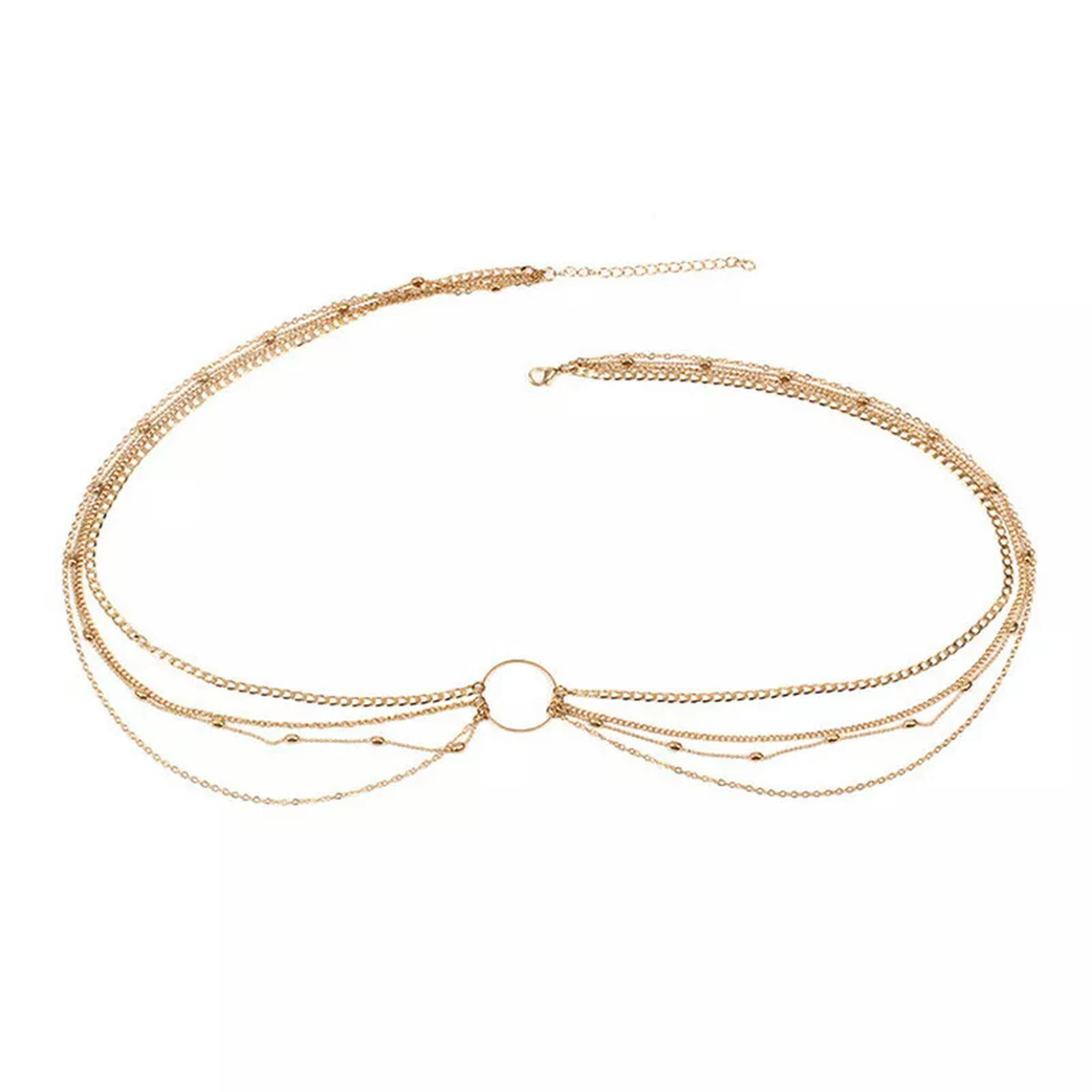 GKNET Women Belly Body Chains Bohemian Multilayers Gold Color Waist ...