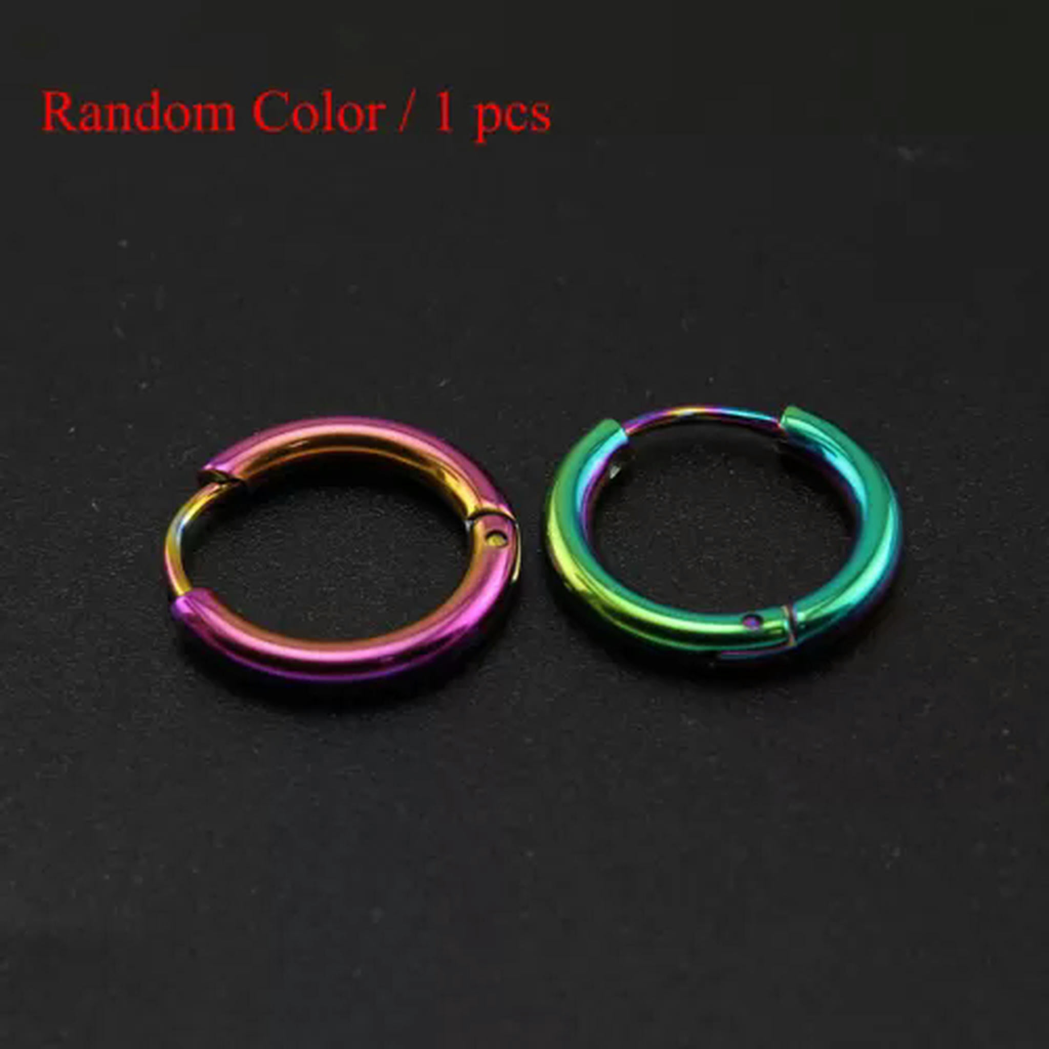 GKNET Women/Men Titanium Steel Earrings Circle Hoop Ear Stud Party ...