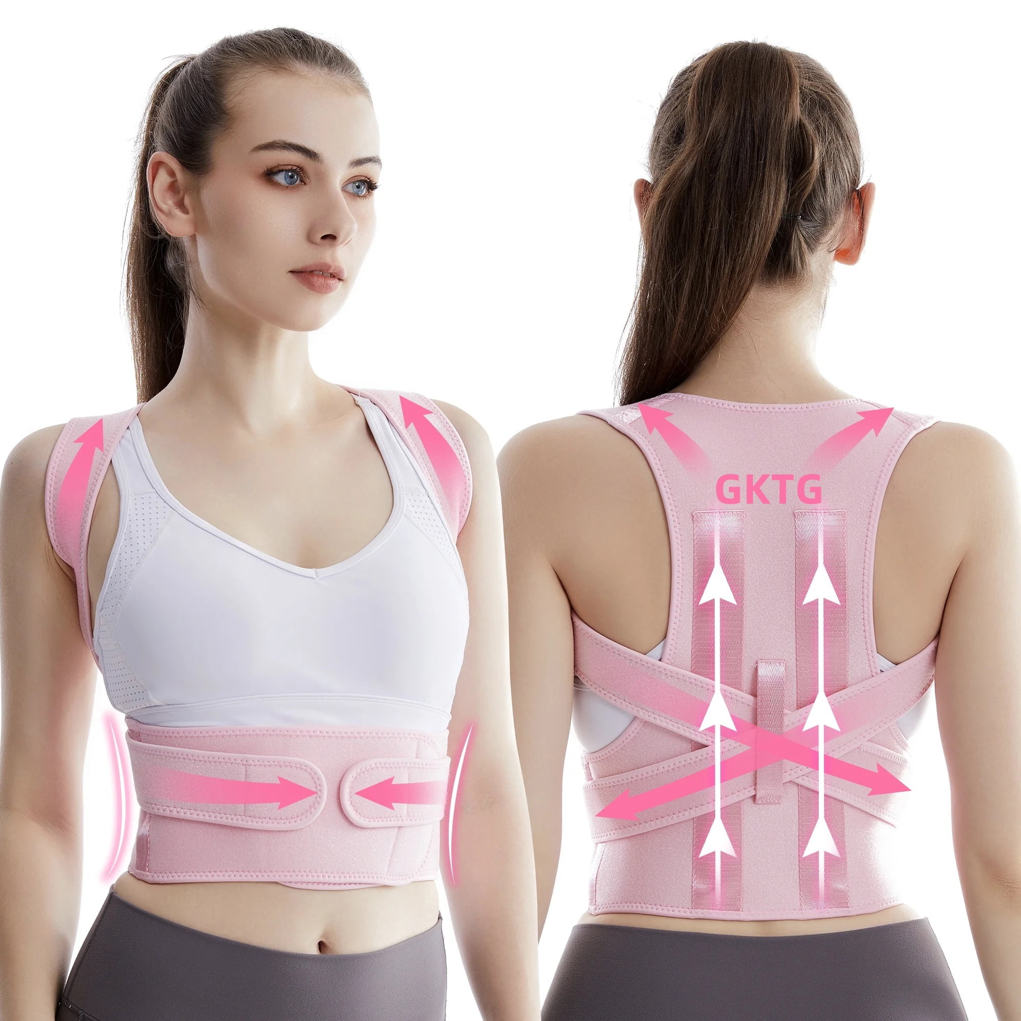 GKTG Back Support for Men and Women, Upper Back Pain Relief, Improve ...