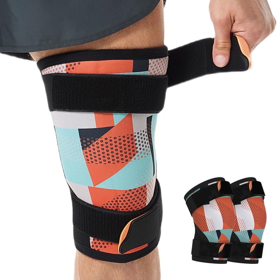 GKTG Knee Brace (1 Pair) Adjustable Strap 7mm Neoprene Knee Compression ...