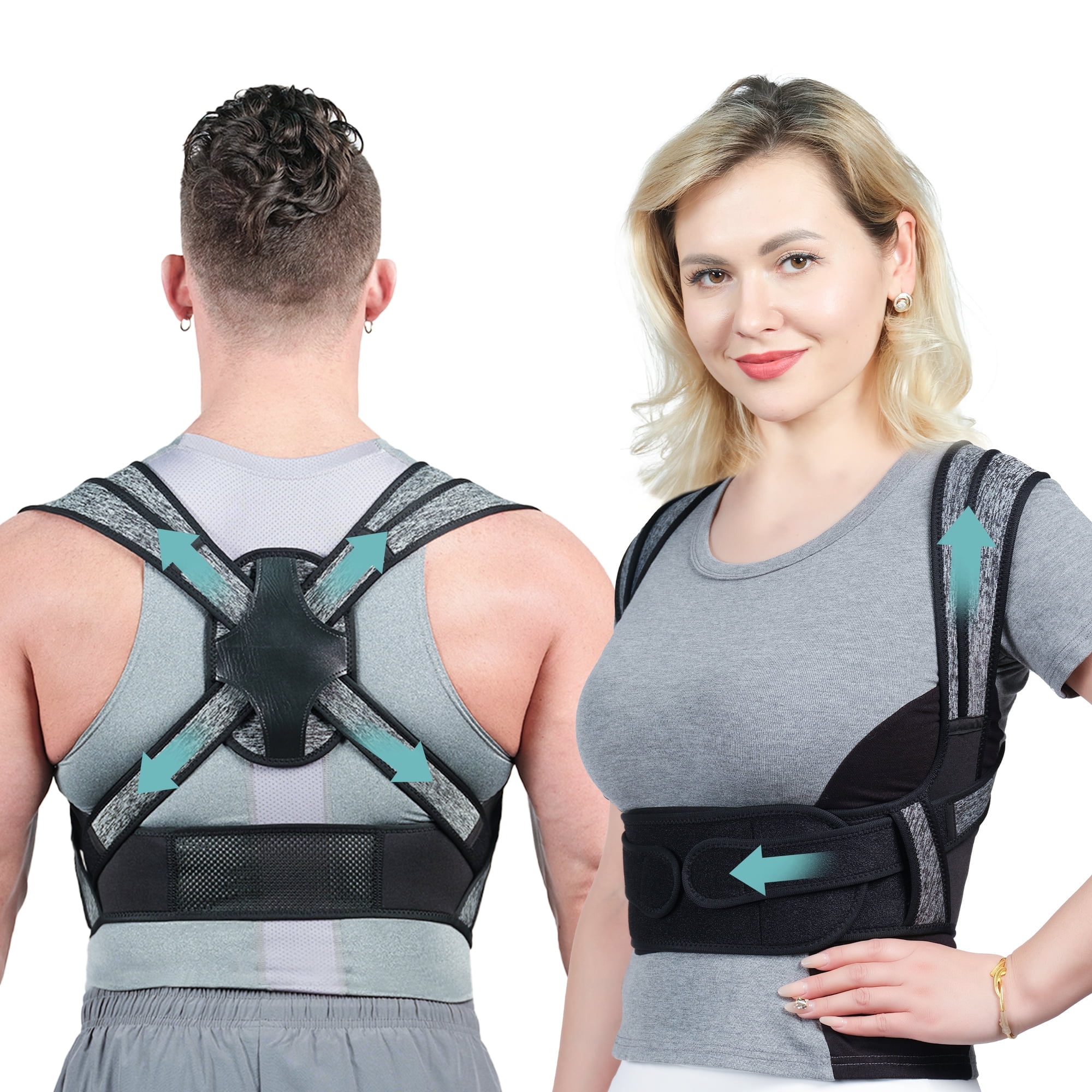 GKTG Posture Corrector for Women Men, BI-Straps Back Straightener Back ...