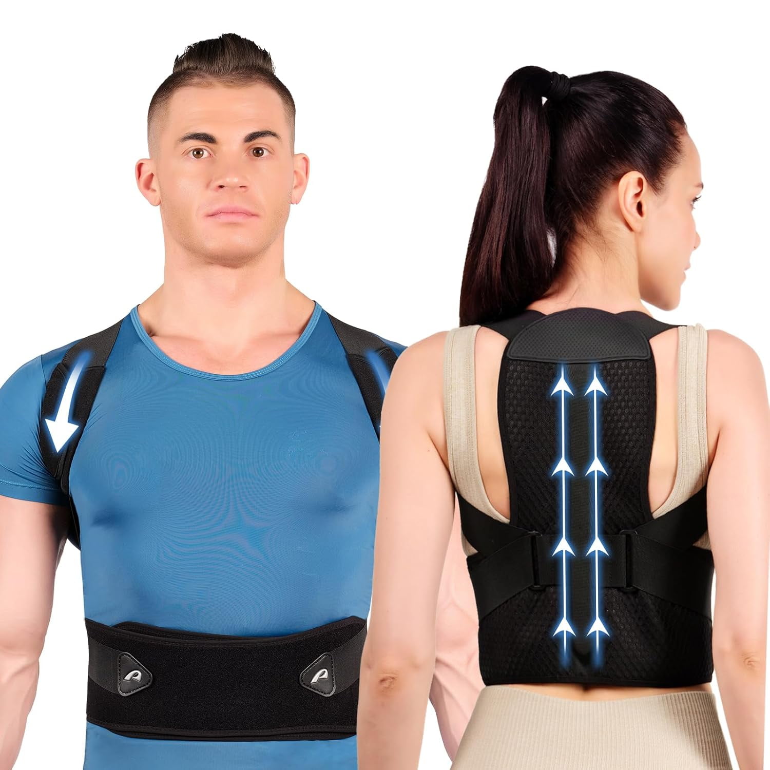 GKTG Posture Corrector for Men and Women, Adjustable Back Brace for ...