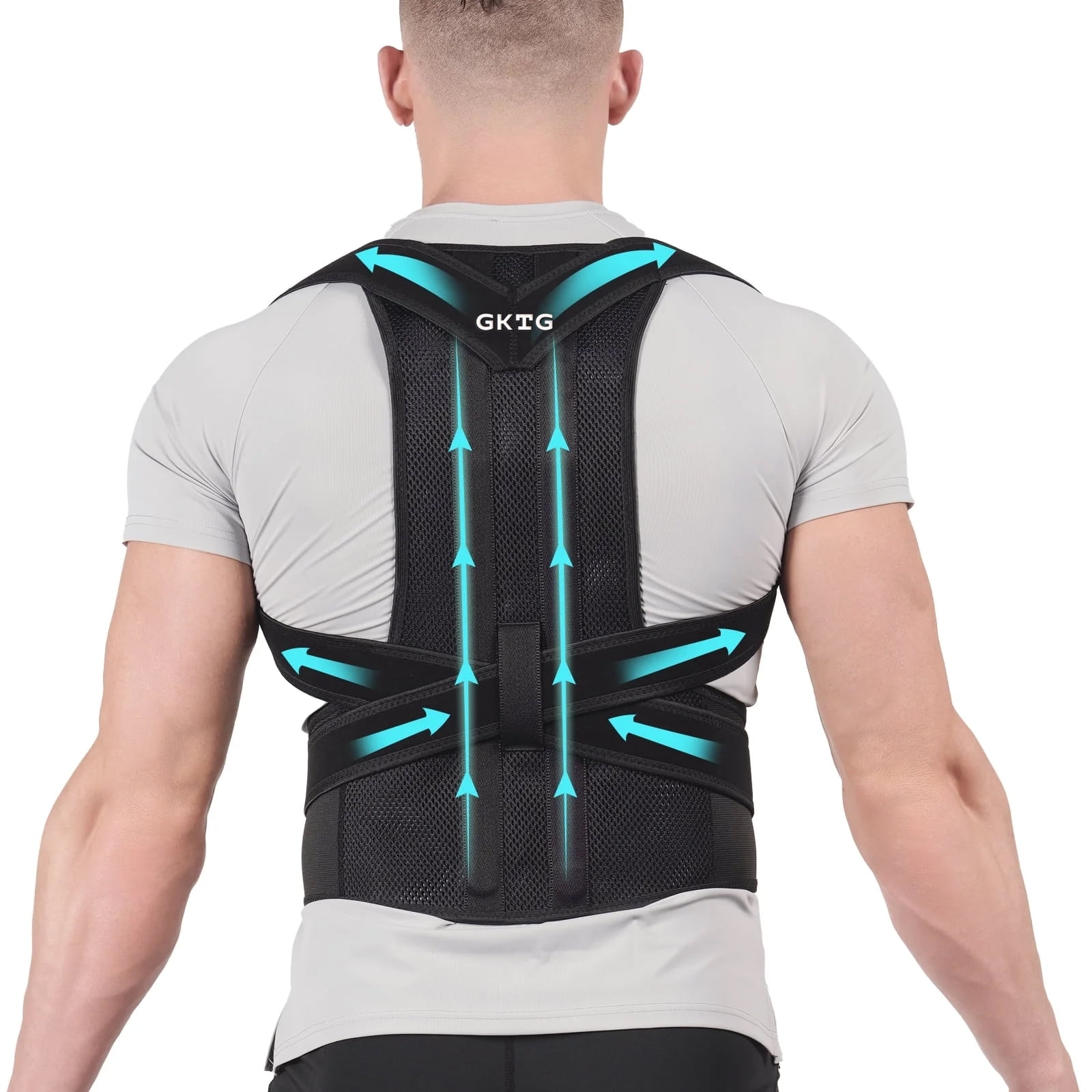 GKTG Posture Corrector for Women and Men, Adjustable Posture Back Brace ...