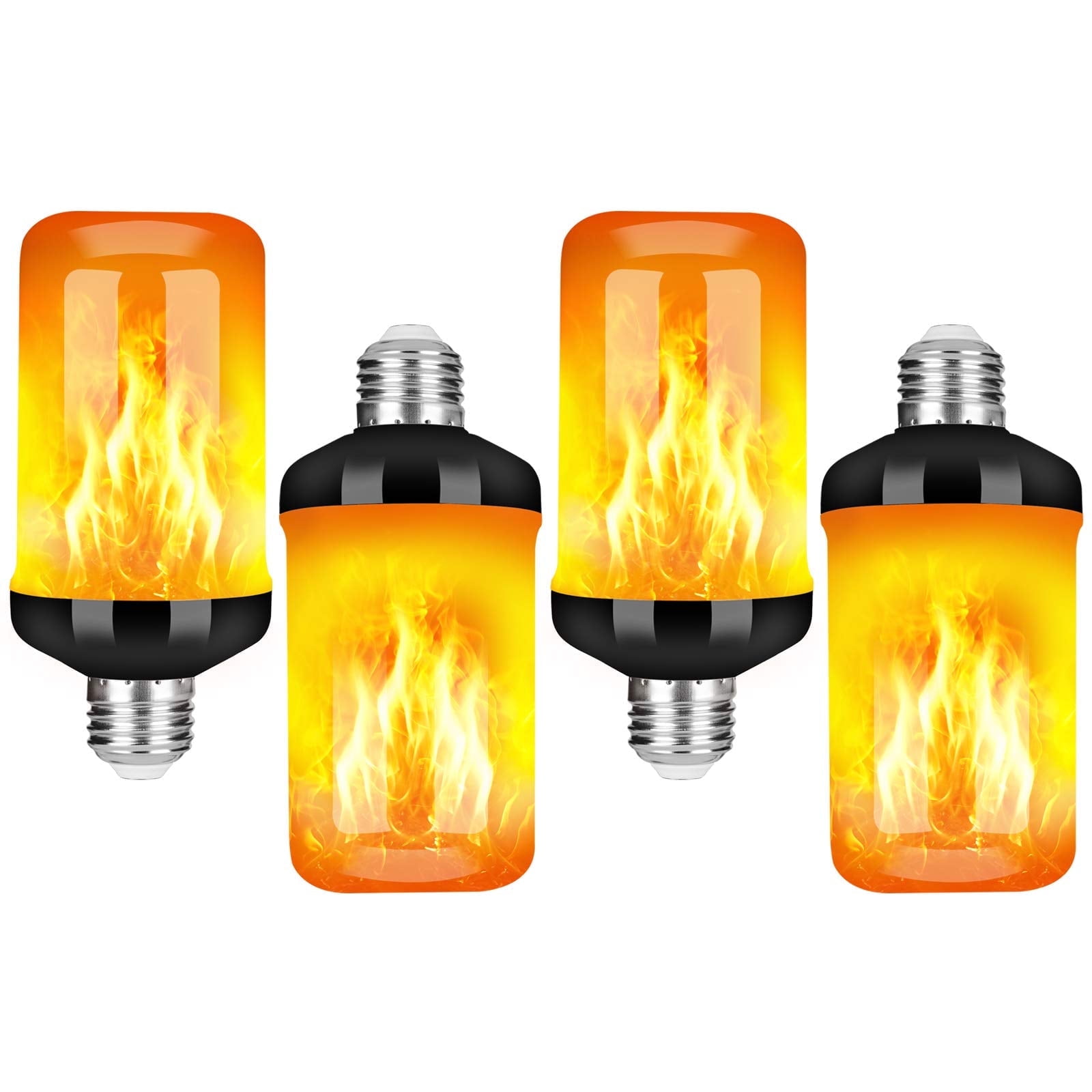 Gkcity Upgraded LED Flame Light Bulb, 4 Modes Flickering Fire Effect ...