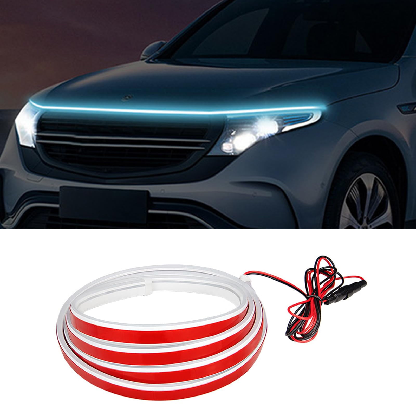 GKmow Pack-1 Car LED CM31 Lights, 59" Waterproof Flexible Car Hood ...