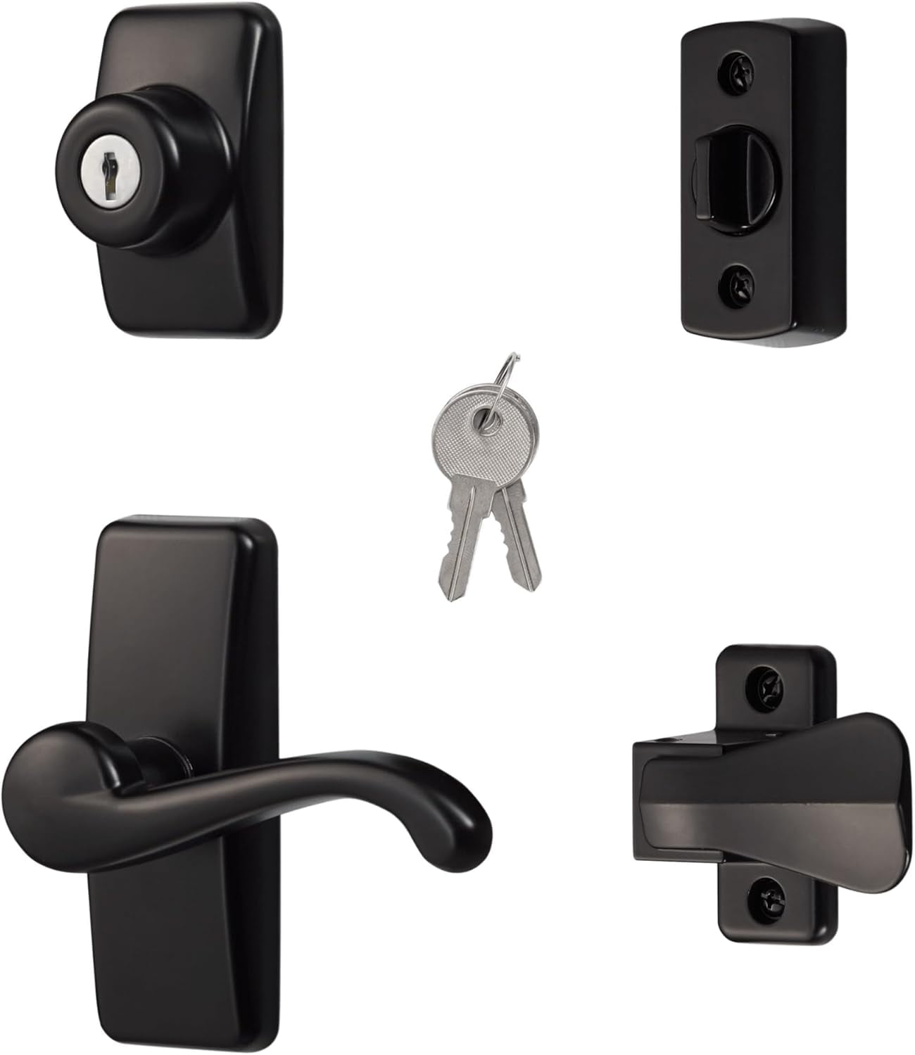 GL Door Lever Set with Keyed Deadbolt Lock for Storm and Screen Doors ...