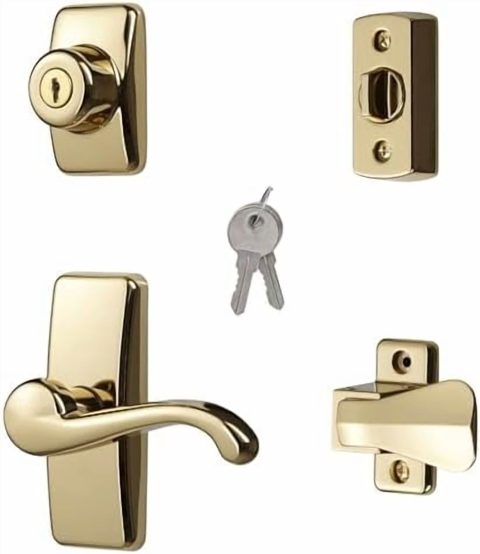 GL Door Lever Set with Keyed Deadbolt Lock for Storm and Screen Doors ...