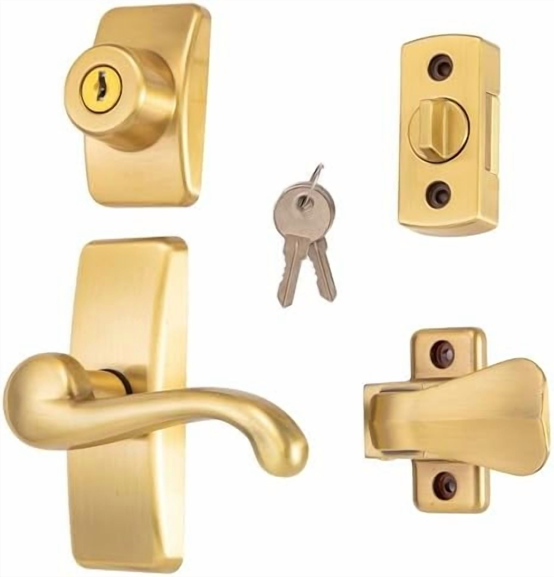 GL Door Lever Set with Keyed Deadbolt Lock for Storm and Screen Doors ...