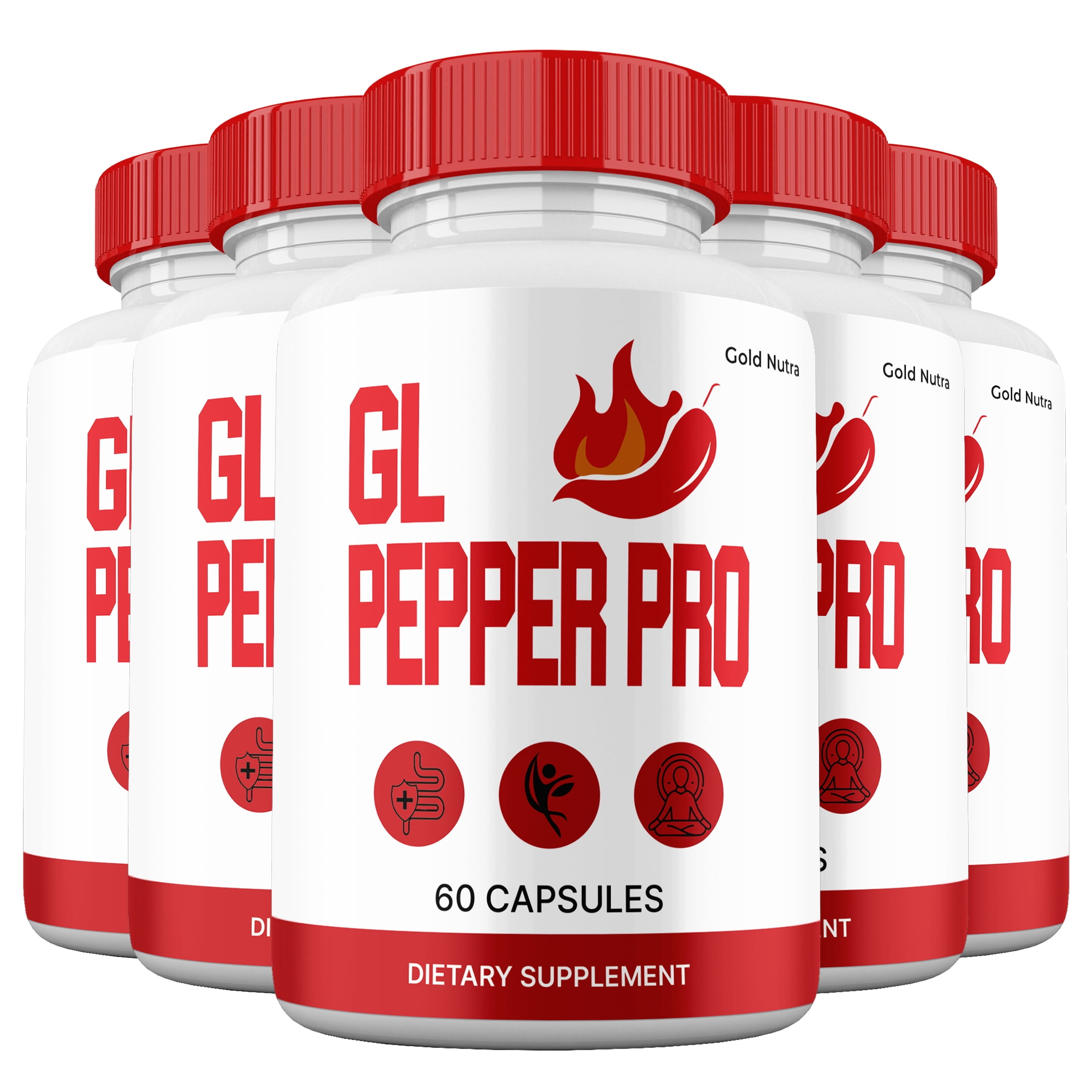GL Pepper Pro Capsules, Maximum Strength All Natural Formula, GL ...