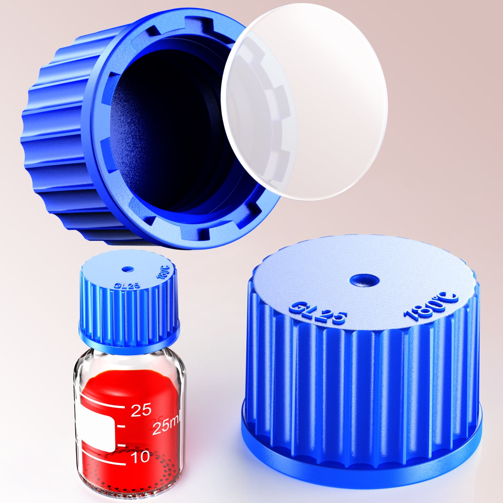 GL25 Screw Cap Polypropylene PP Replacement Cap with Silicone Gasket ...