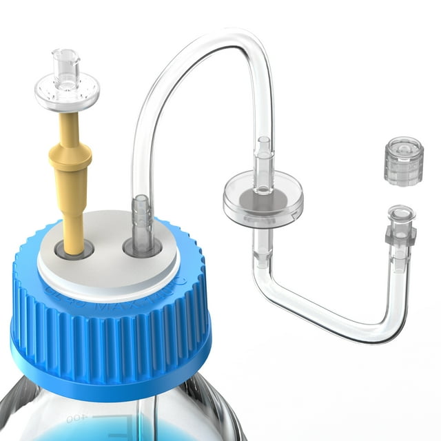 GL45 Liquid Media Extractor Cap,Blue GL45 Safety Cap with Self-Healing ...