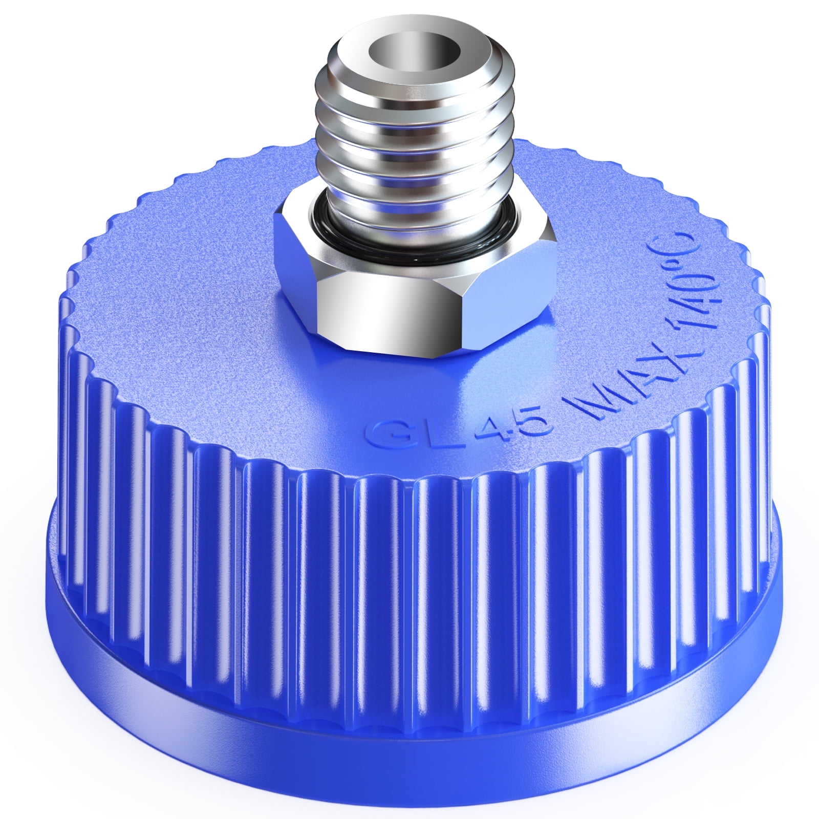 GL45 Liquid Media Cap with 1/4” G Stainless Steel Threads for ...