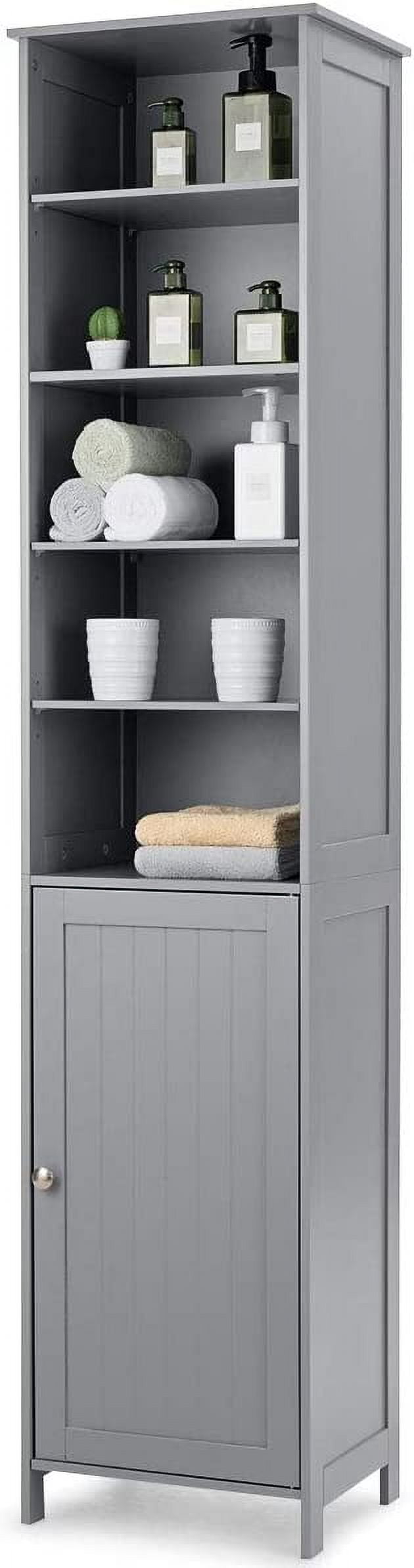 GLACER 72” Tall Storage Cabinet, Bathroom Floor Cabinet with Adjustable ...