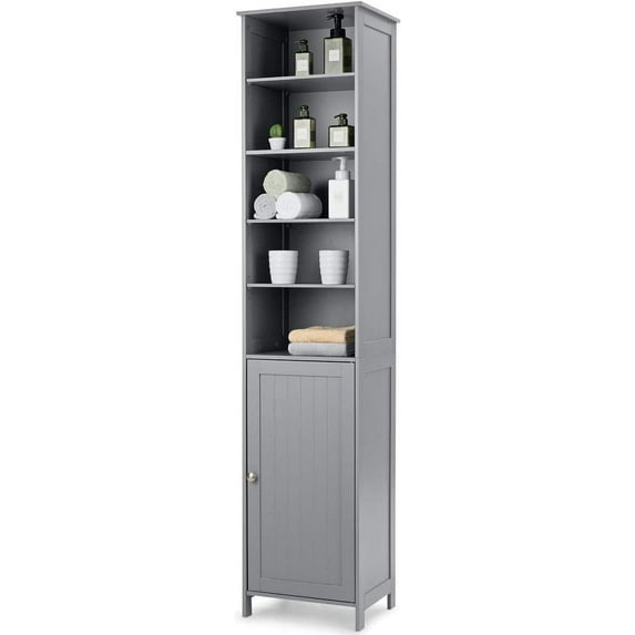 GLACER 72” Tall Storage Cabinet, Bathroom Floor Cabinet with Adjustable ...