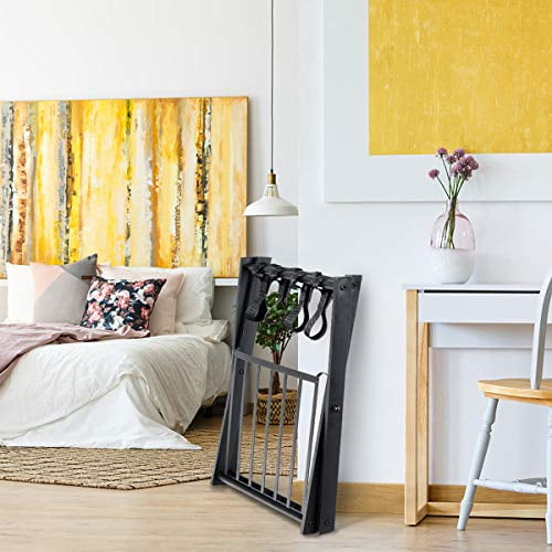 GLACER Double Tiers Luggage Holder, 2-tier Luggage Rack Stand with Shoe ...