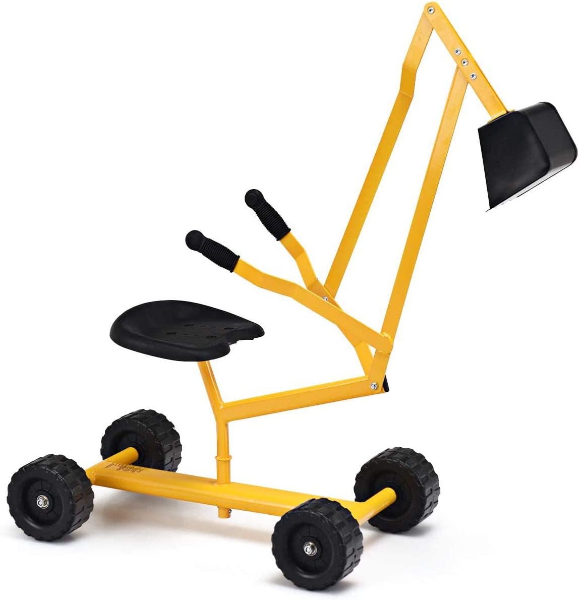 GLACER Kids Sand Digger with Wheels, Sandbox Digger Excavator Crane ...