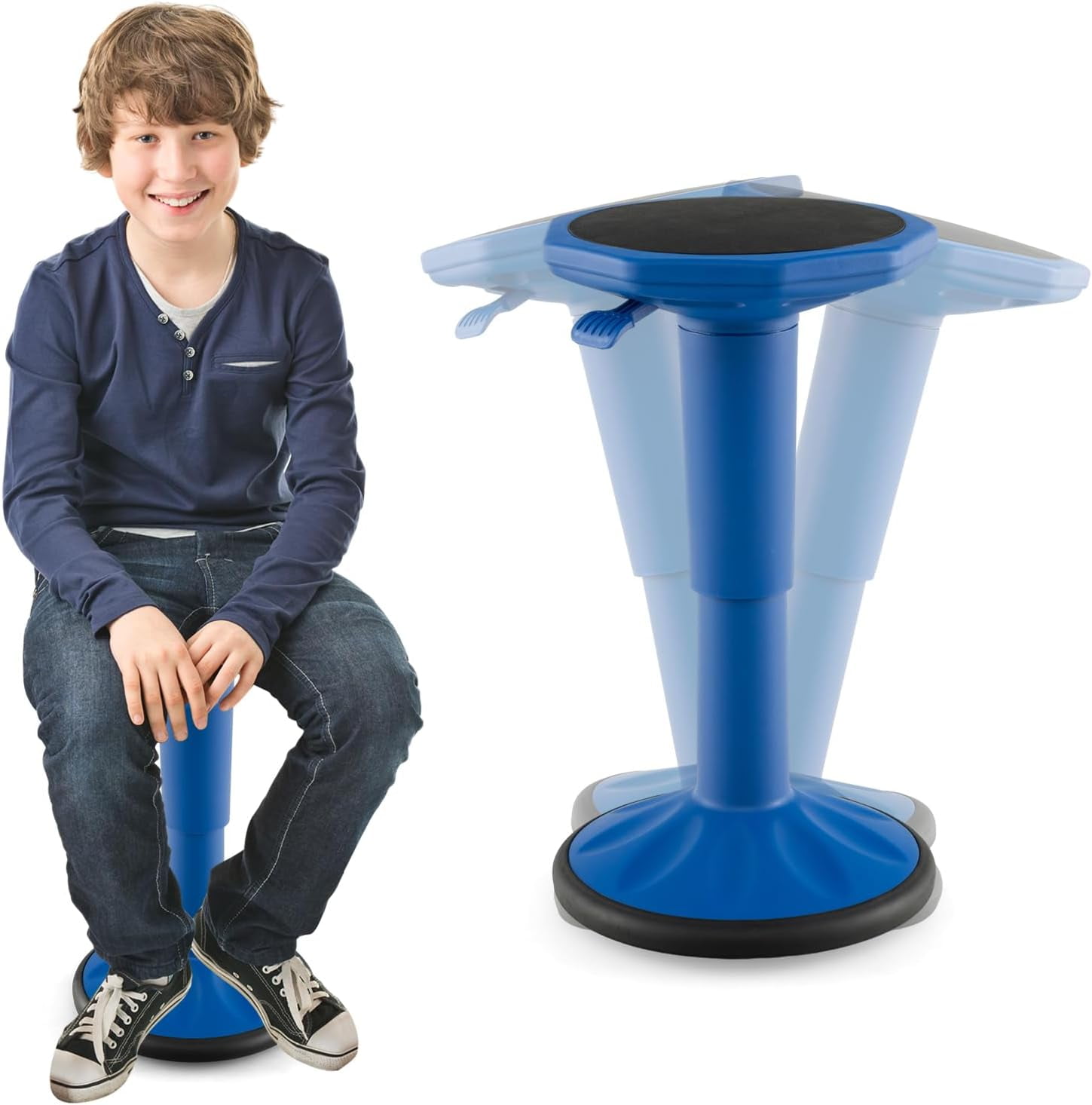 GLACER Wobble Stool, Wiggle Stool for Classroom Seating, 24" Active ...