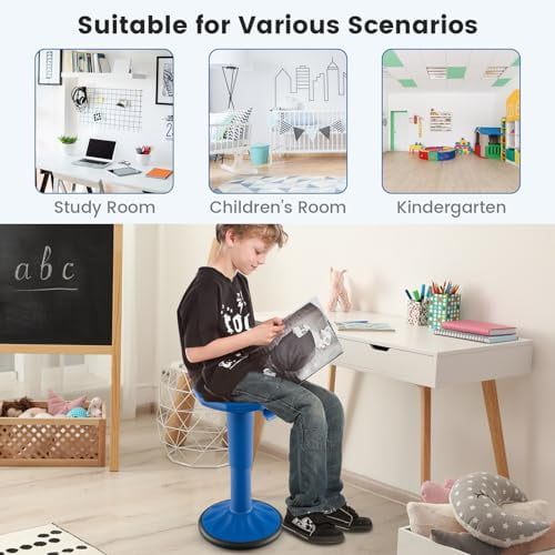 GLACER Wobble Stool, Wiggle Stool for Classroom Seating, 24" Active ...
