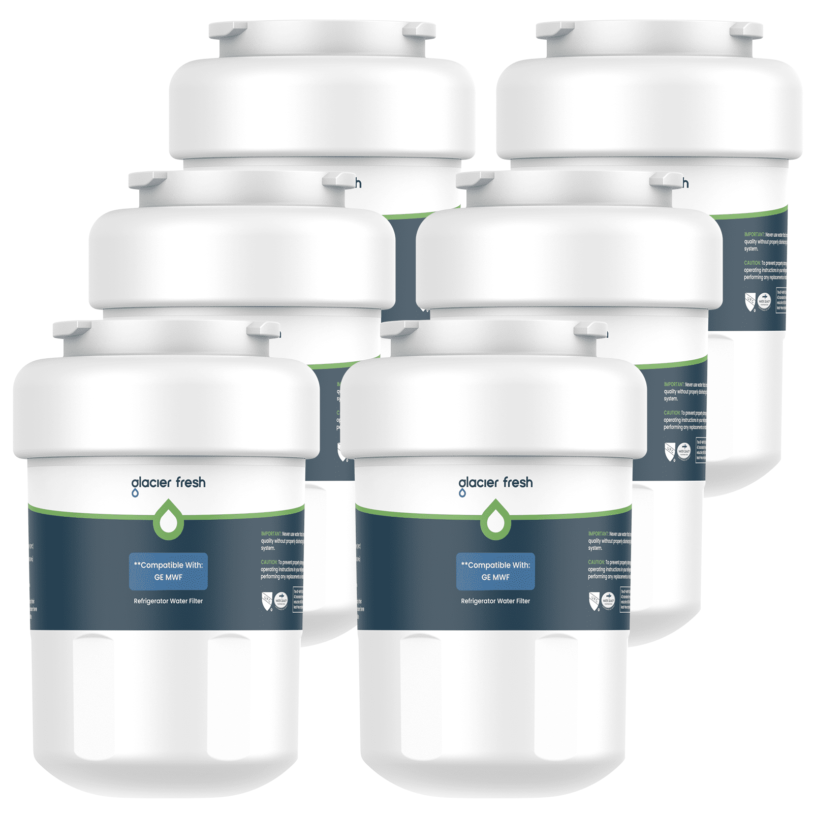 GLACIER FRESH Replacement for MWF Refrigerator Water Filters ...